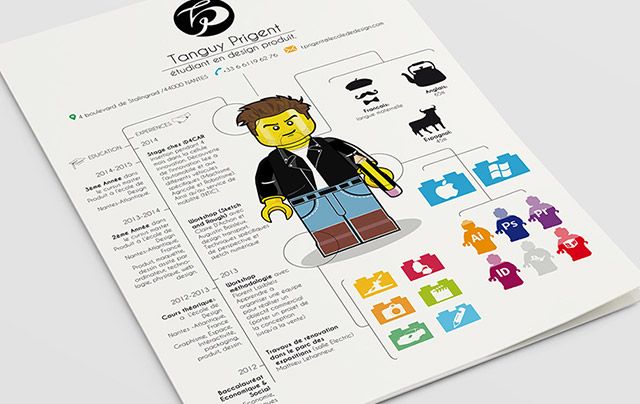 Le CV version LEGO d’un étudiant en design