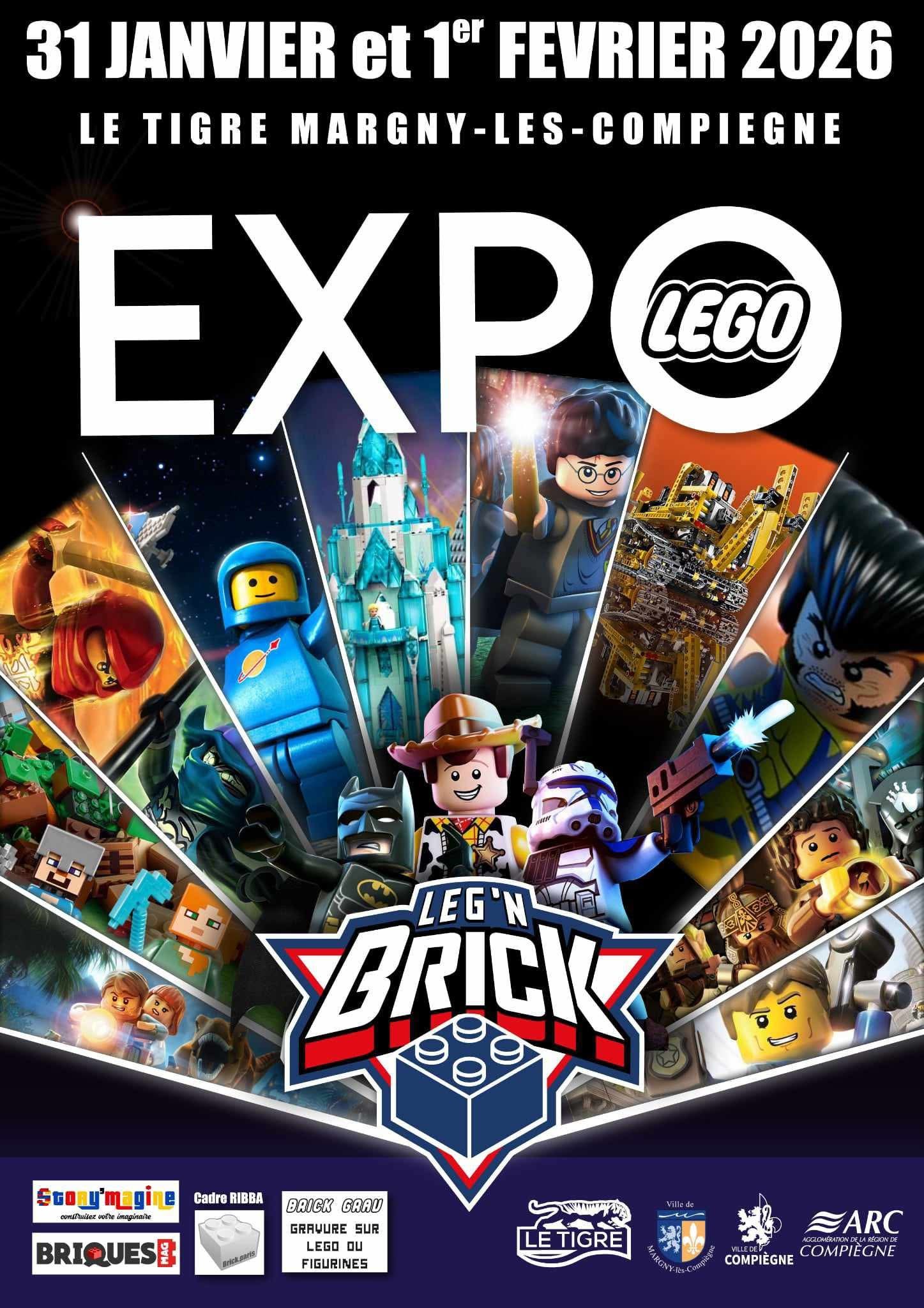 Exposition LEGO - Expo LEGO Leg'N Brick 2026 à Margny-Lès-Compiègne (60280)
