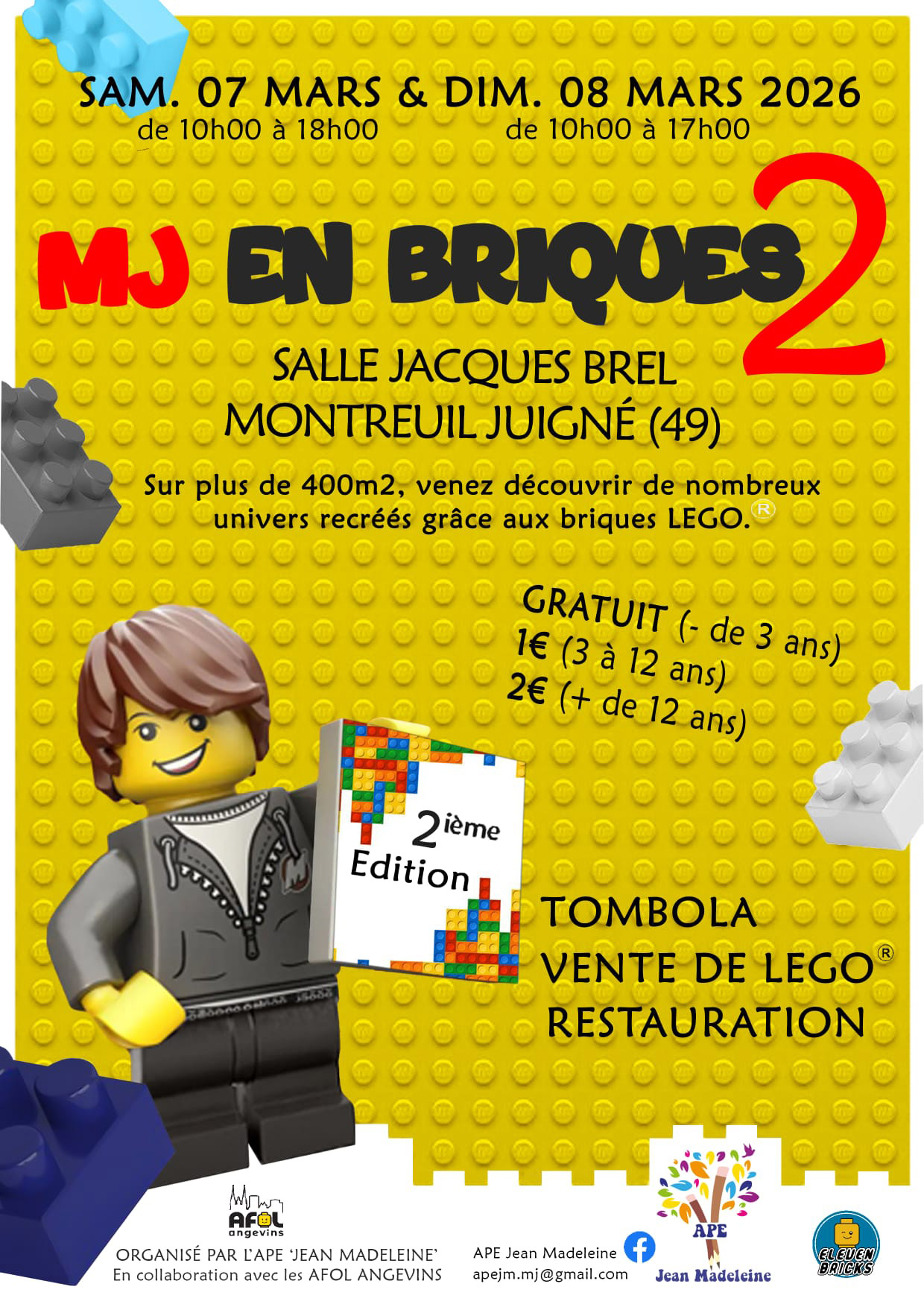 Exposition LEGO - Expo LEGO MJ en Briques 2026 à Montreuil-Juigné (49460)
