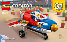 LEGO Creator 31076 pas cher, L'avion de voltige à haut risque