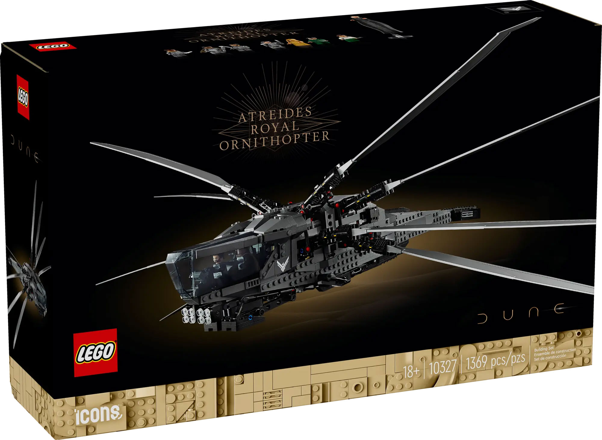 LEGO Icons 10327 pas cher, Dune Atreides Royal Ornithopter