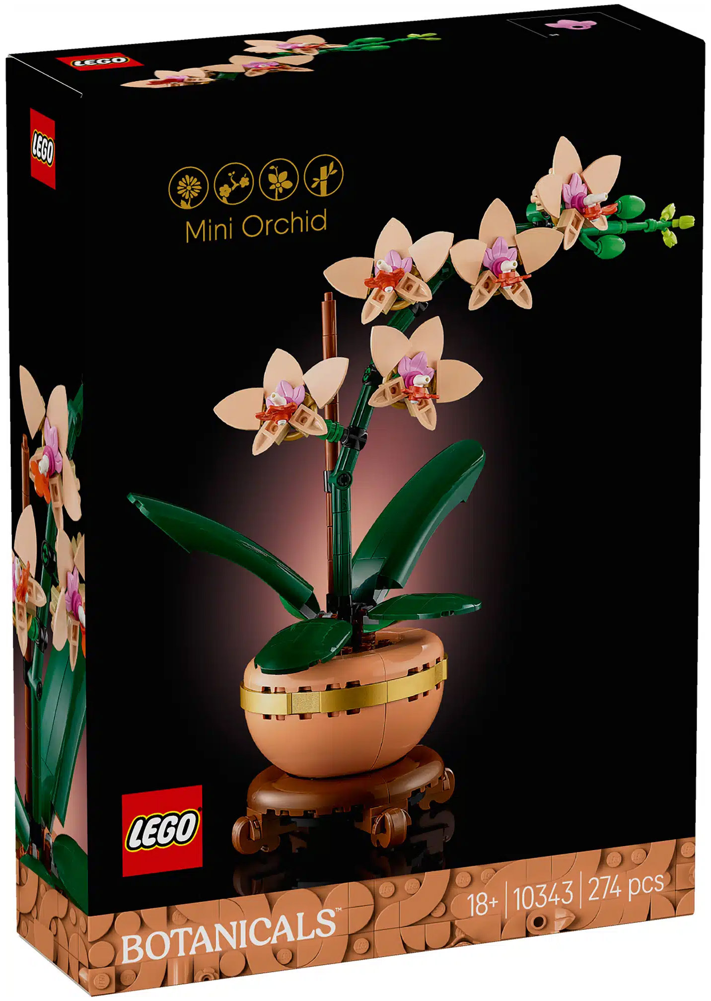 LEGO Icons 10343 pas cher, L’orchidée miniature