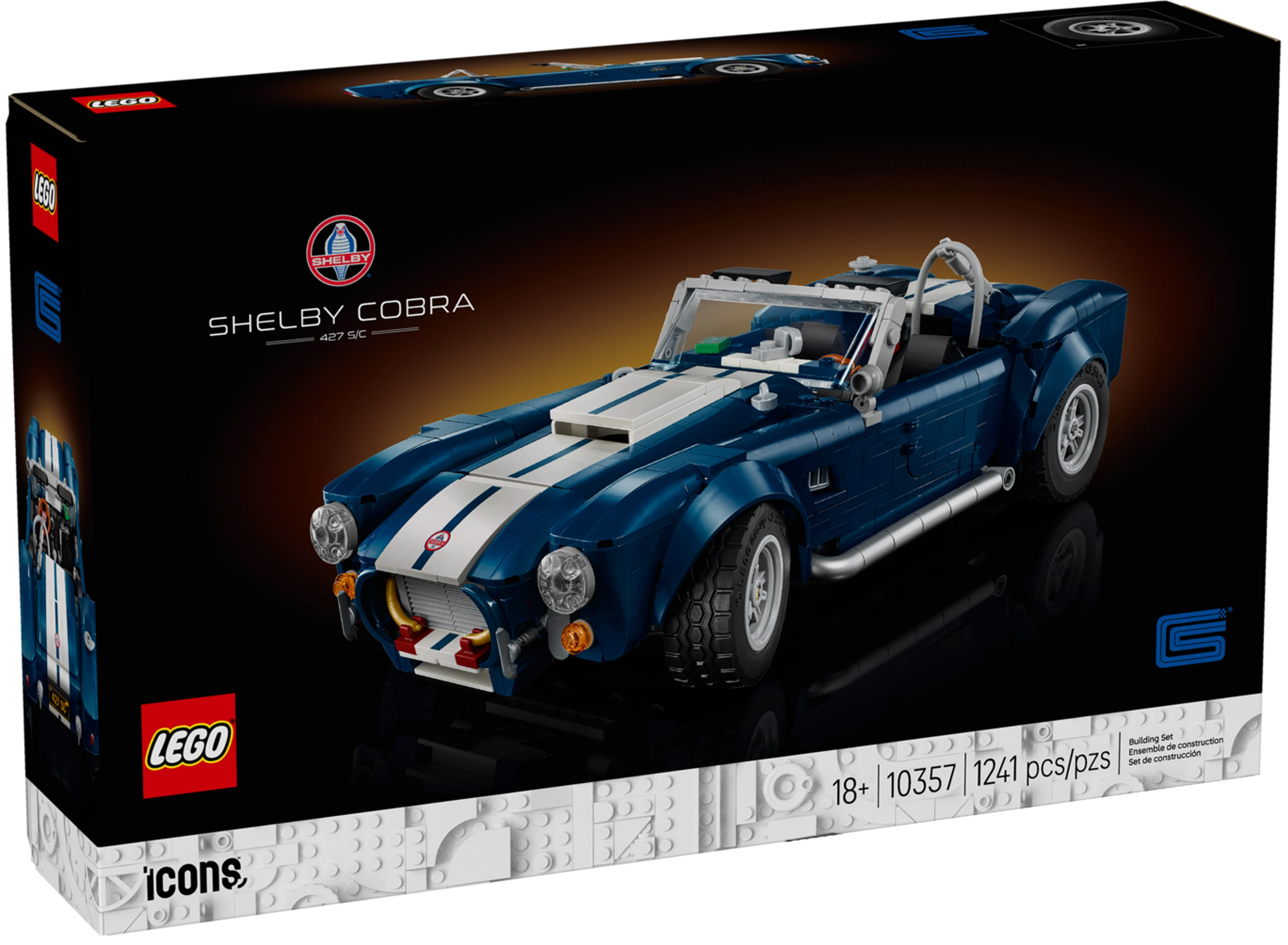 LEGO Icons 10357 pas cher, Shelby Cobra 427 S/C