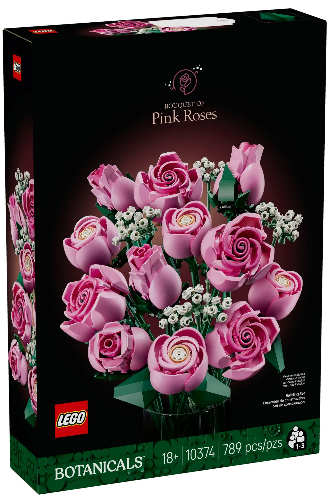 LEGO Botanical Collection 10374 pas cher, Le bouquet de roses roses