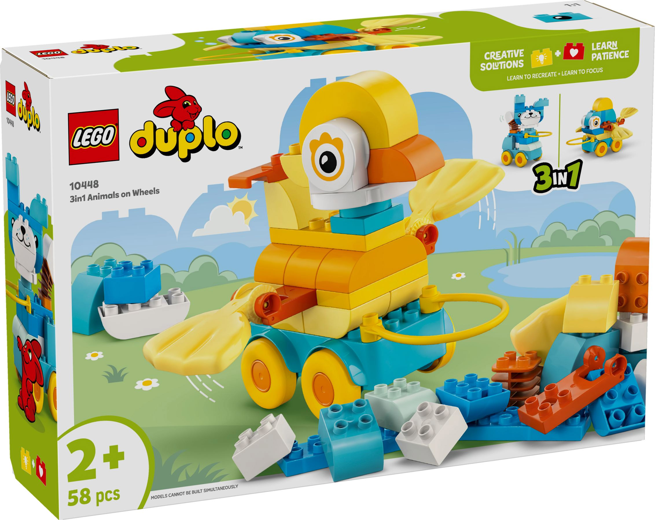 LEGO Duplo 10448 pas cher, Animaux sur roues 3-en-1