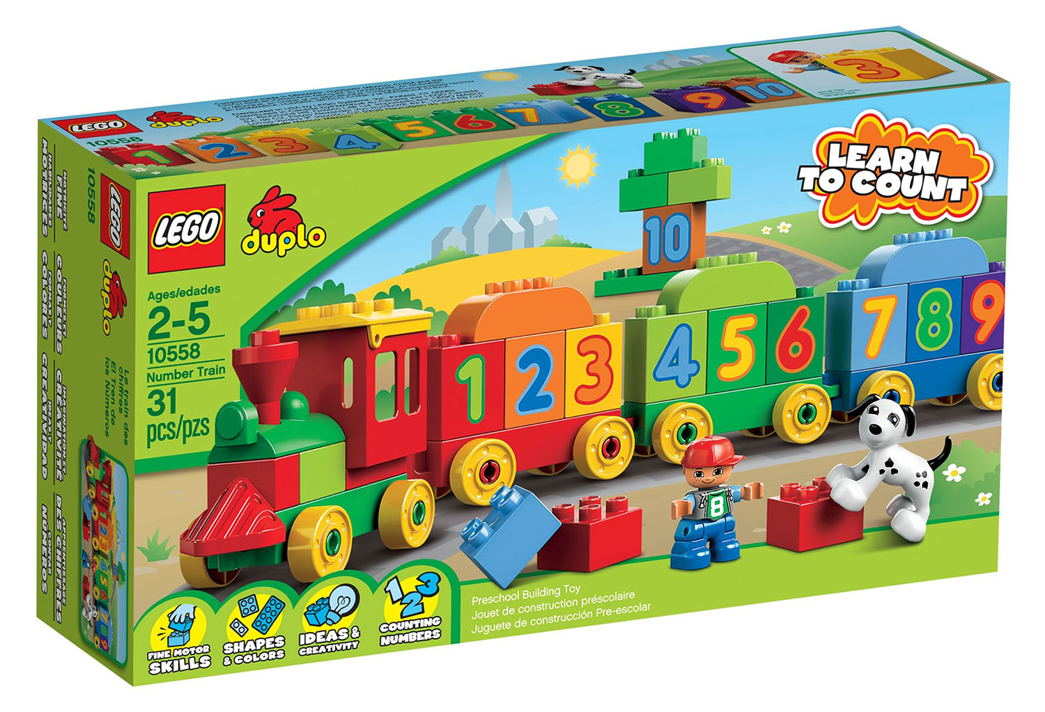LEGO Duplo 10558 pas cher, Le train des chiffres