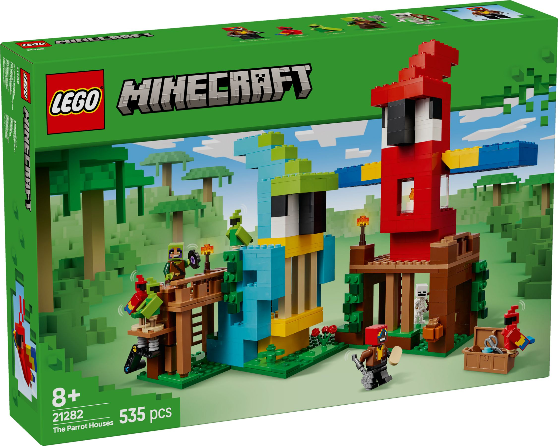 LEGO Minecraft 21282 pas cher, Les nichoirs des perroquets