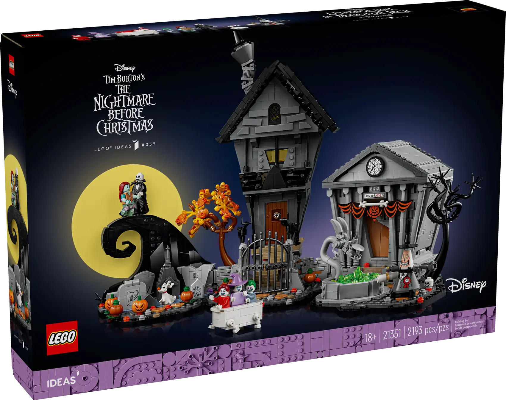 LEGO Ideas 21351 pas cher, L'Étrange Noël de Monsieur Jack - Disney Tim ...