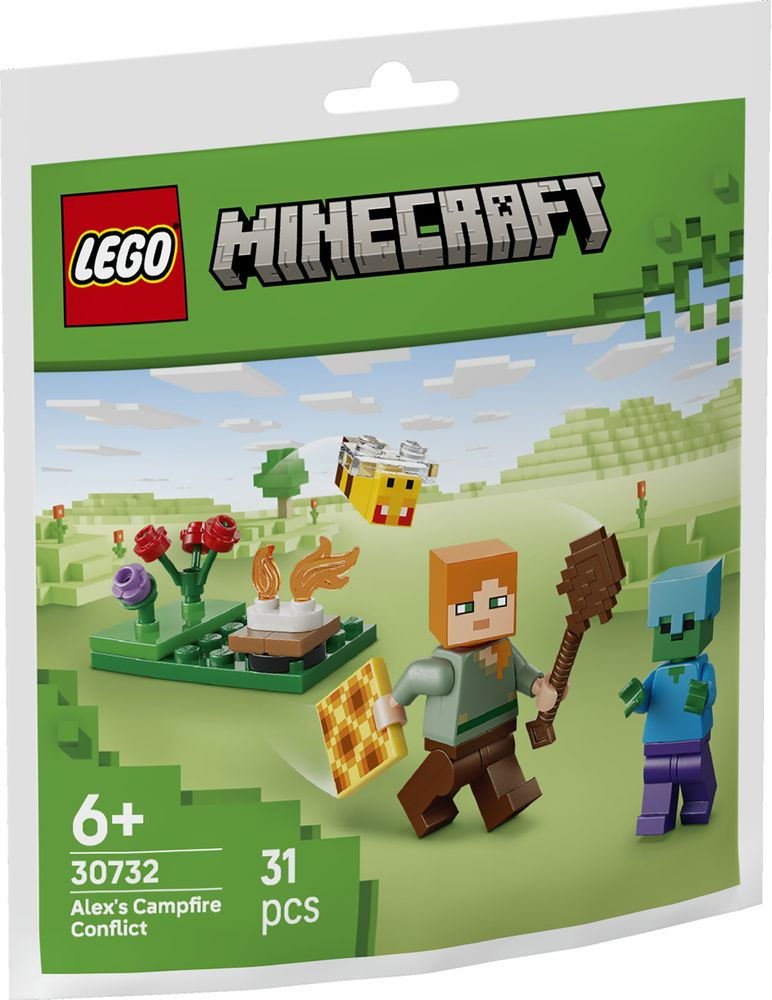 LEGO Minecraft 30732 pas cher, Conflit au feu de camp d’Alex (Polybag)