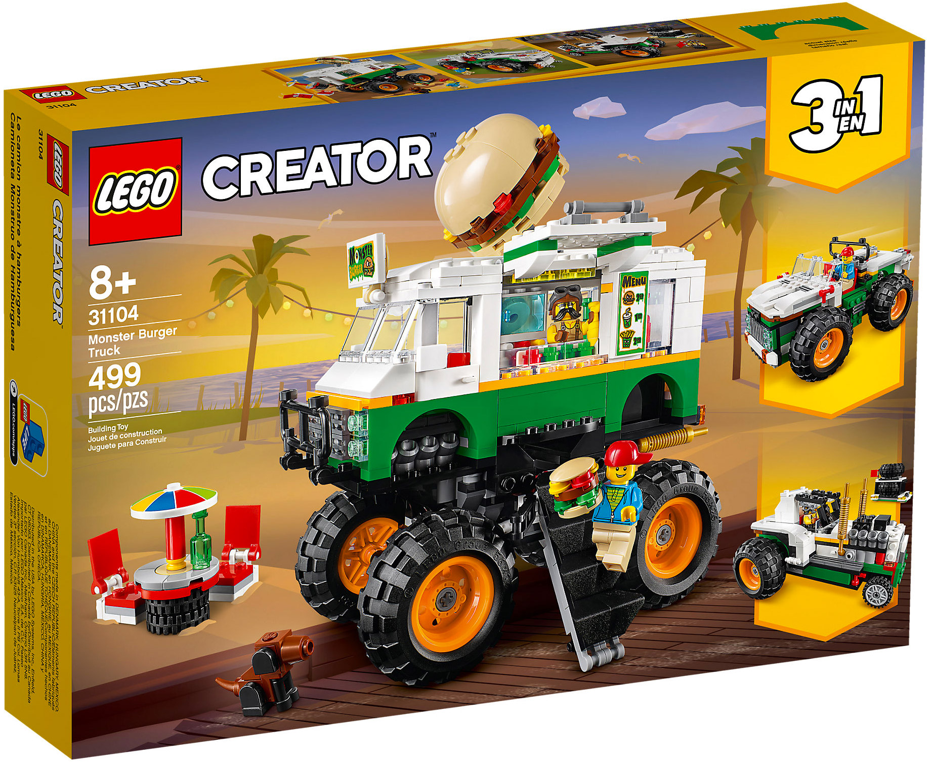 LEGO Creator 31104 pas cher, Le Monster Truck à hamburgers