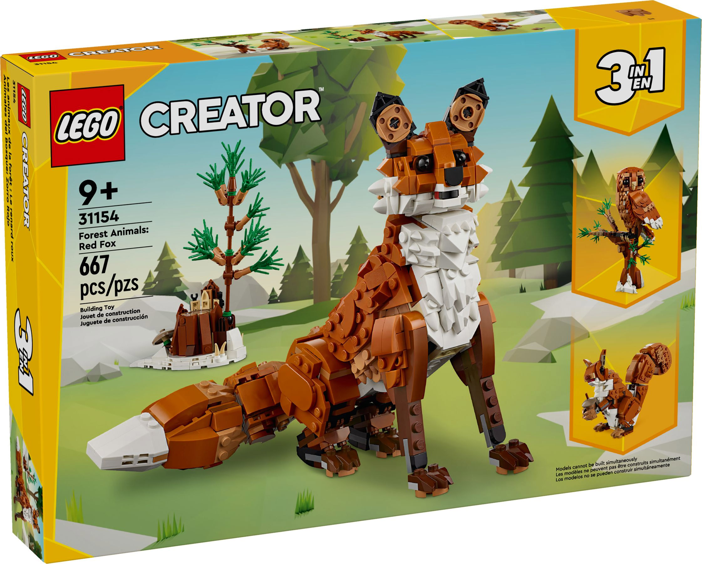 LEGO Creator 31154 pas cher, Les animaux de la forêt : Le renard roux