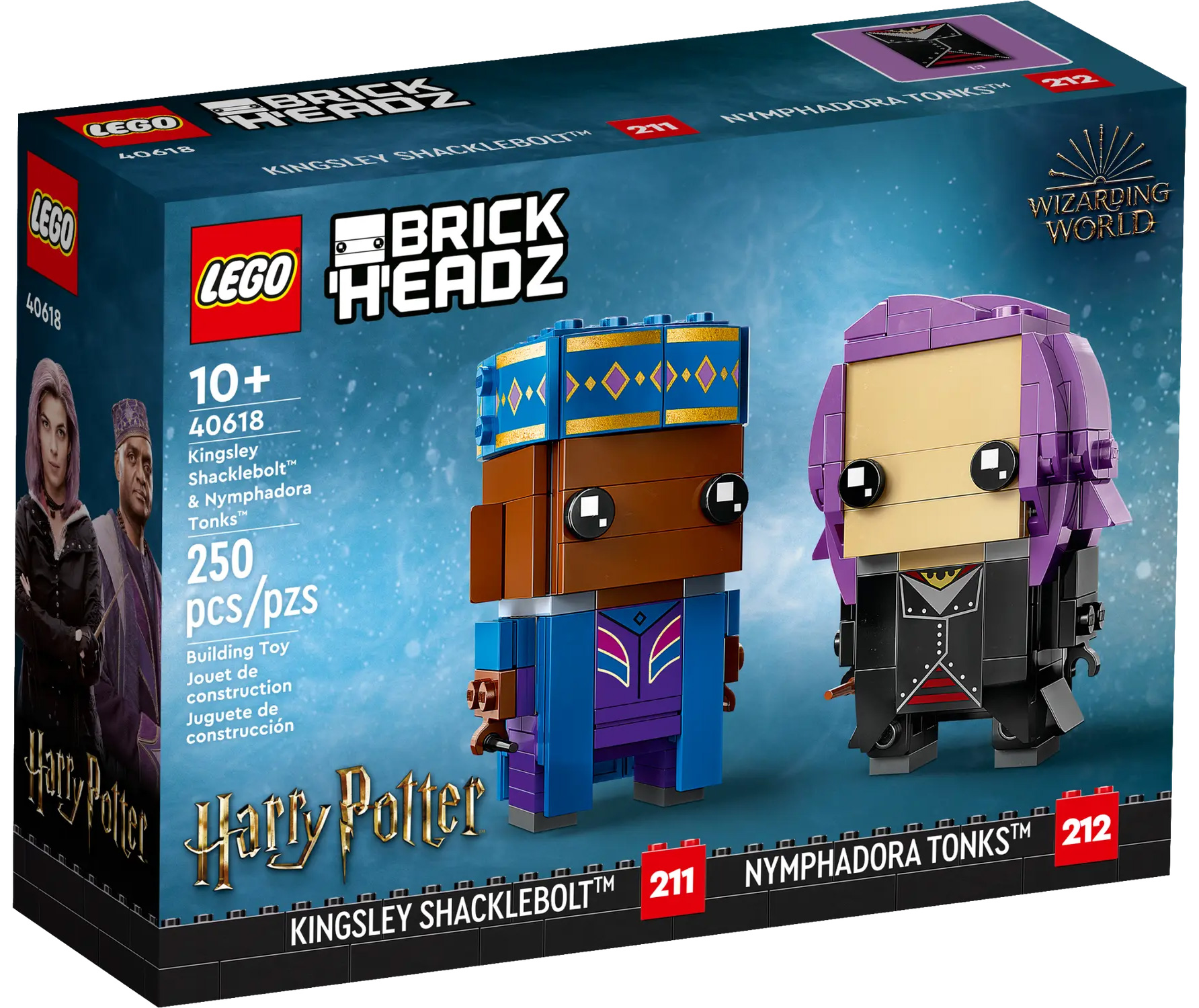 LEGO BrickHeadz 40618 pas cher, Kingsley Shacklebolt et Nymphadora Tonks
