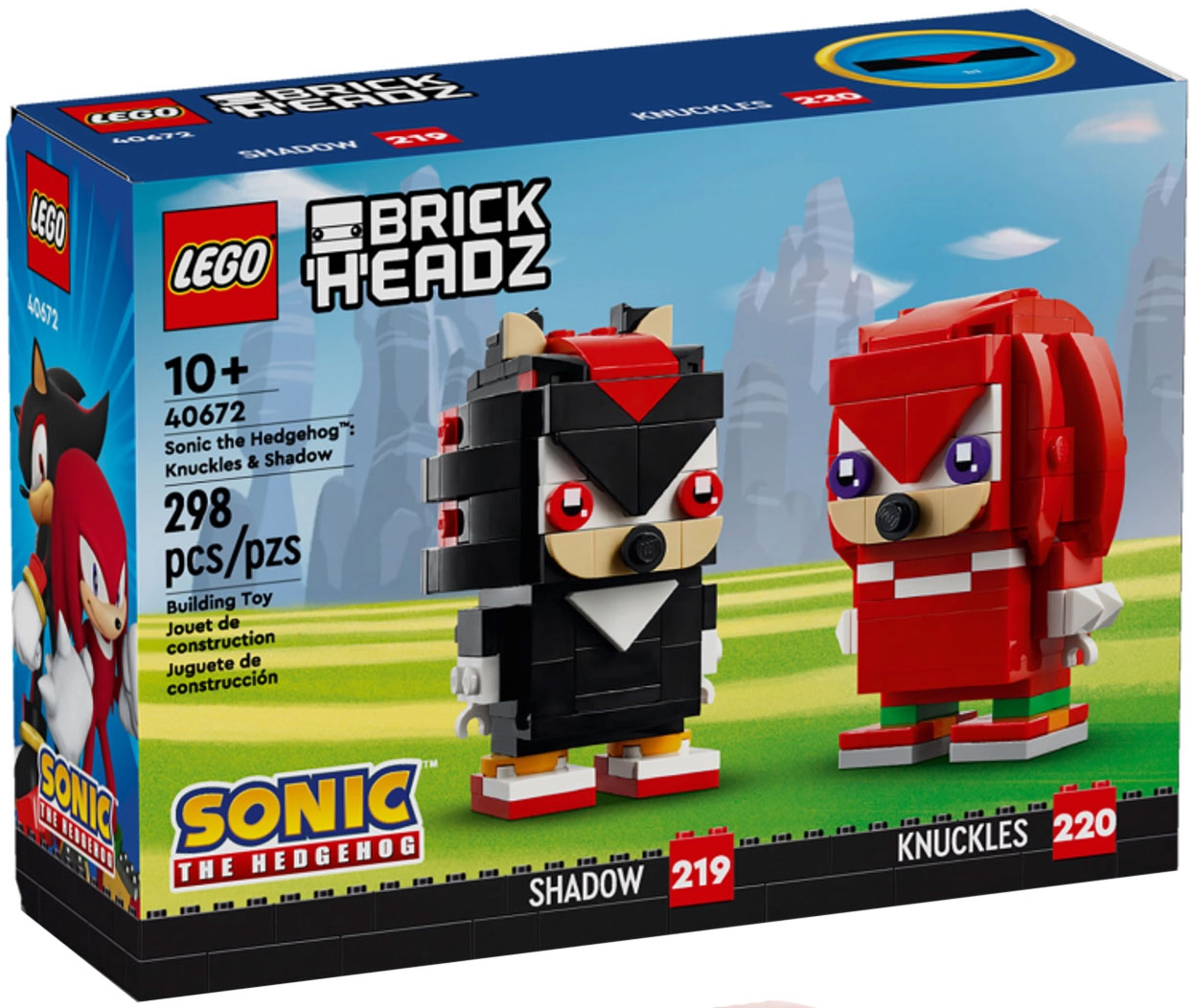 LEGO BrickHeadz 40672 pas cher, Sonic the Hedgehog : Knuckles et Shadow