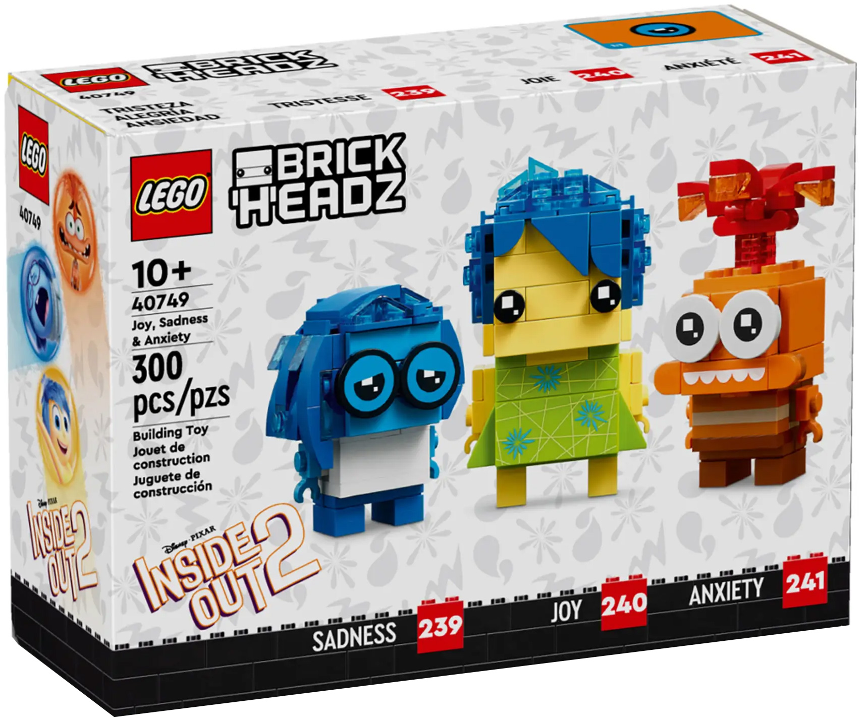 LEGO BrickHeadz 40749 pas cher, Joie, Tristesse et Anxiété (Vice-Versa 2)