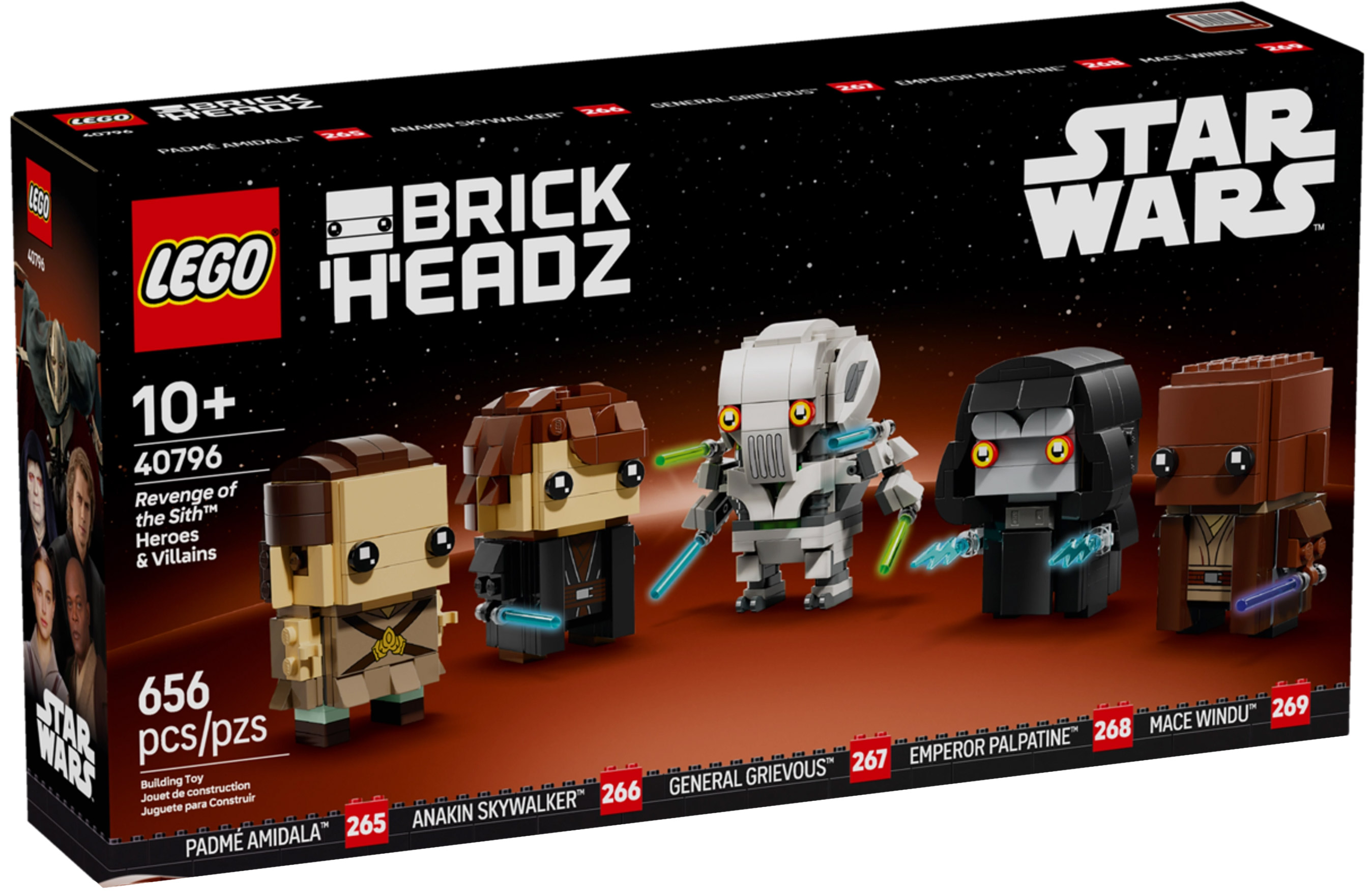 LEGO BrickHeadz 40796 pas cher, La Revanche des Sith, Héros et Méchants
