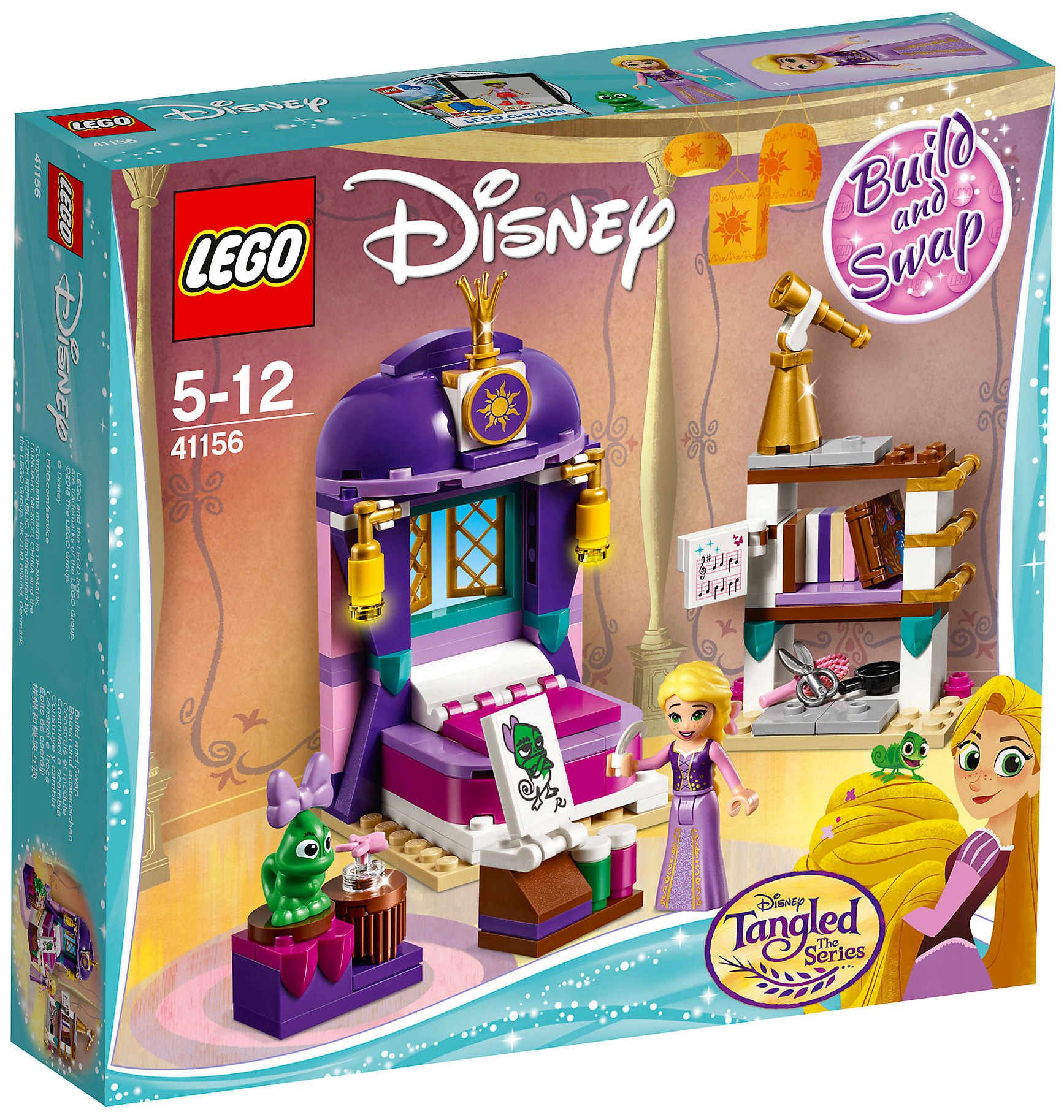 LEGO Disney 41156 pas cher, La chambre du château de Raiponce