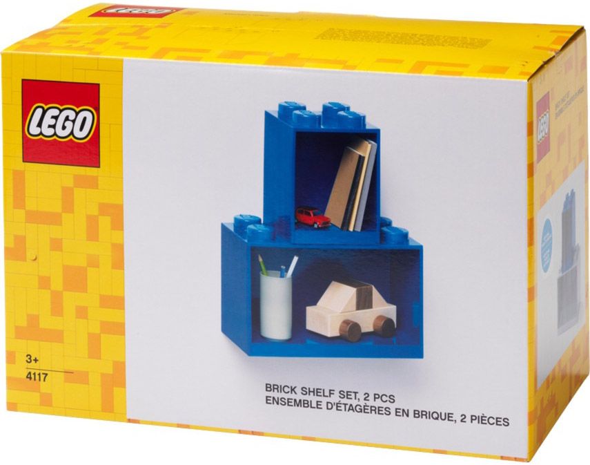 LEGO Rangements 4117 pas cher, Ensemble d'étagères en brique bleu