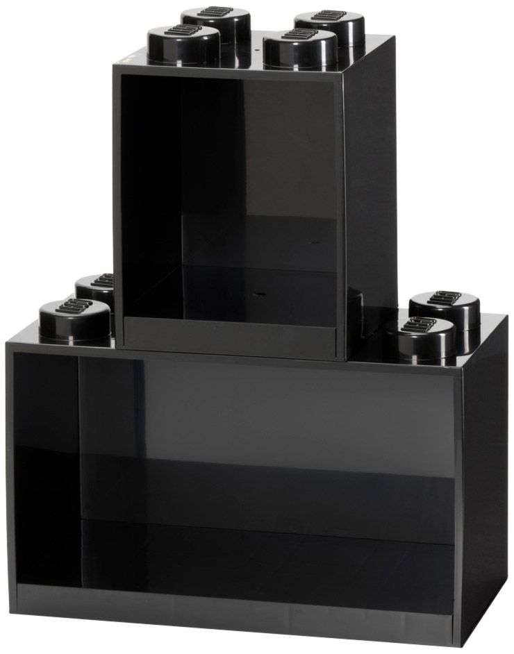 LEGO Rangements 4117 pas cher, Ensemble d'étagères en brique noir