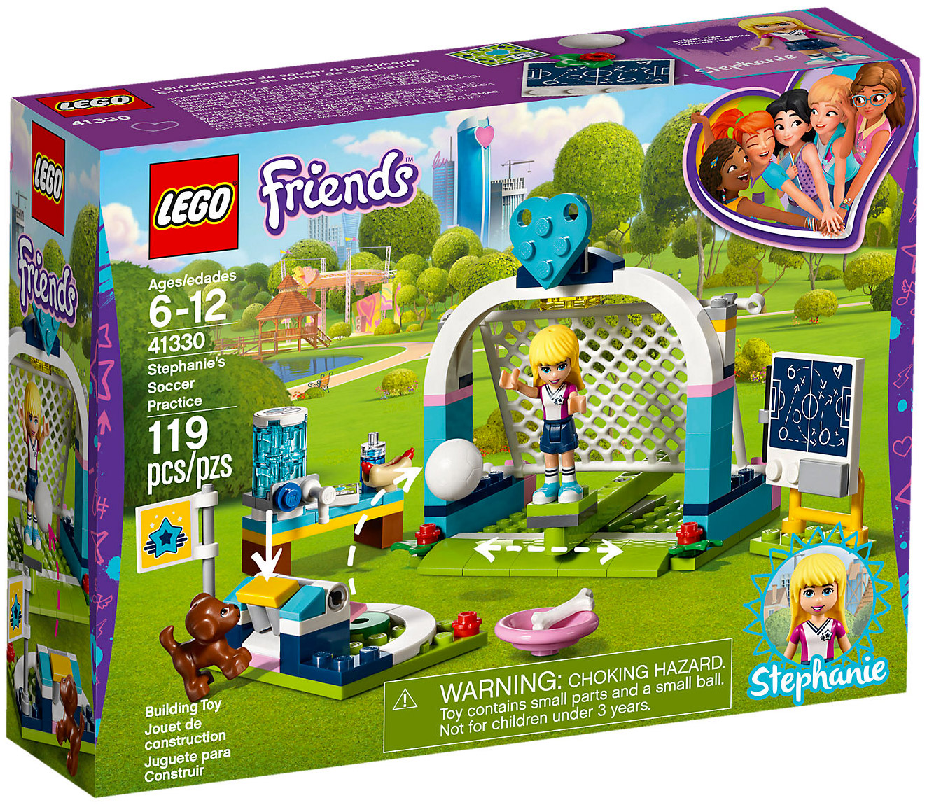 LEGO Friends 41330 pas cher, L'entraînement de foot de Stéphanie