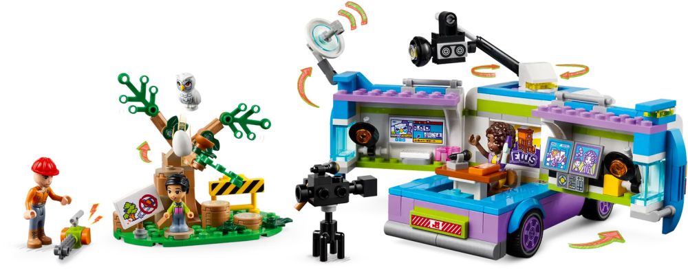 LEGO Friends 41749 pas cher, Le camion de reportage