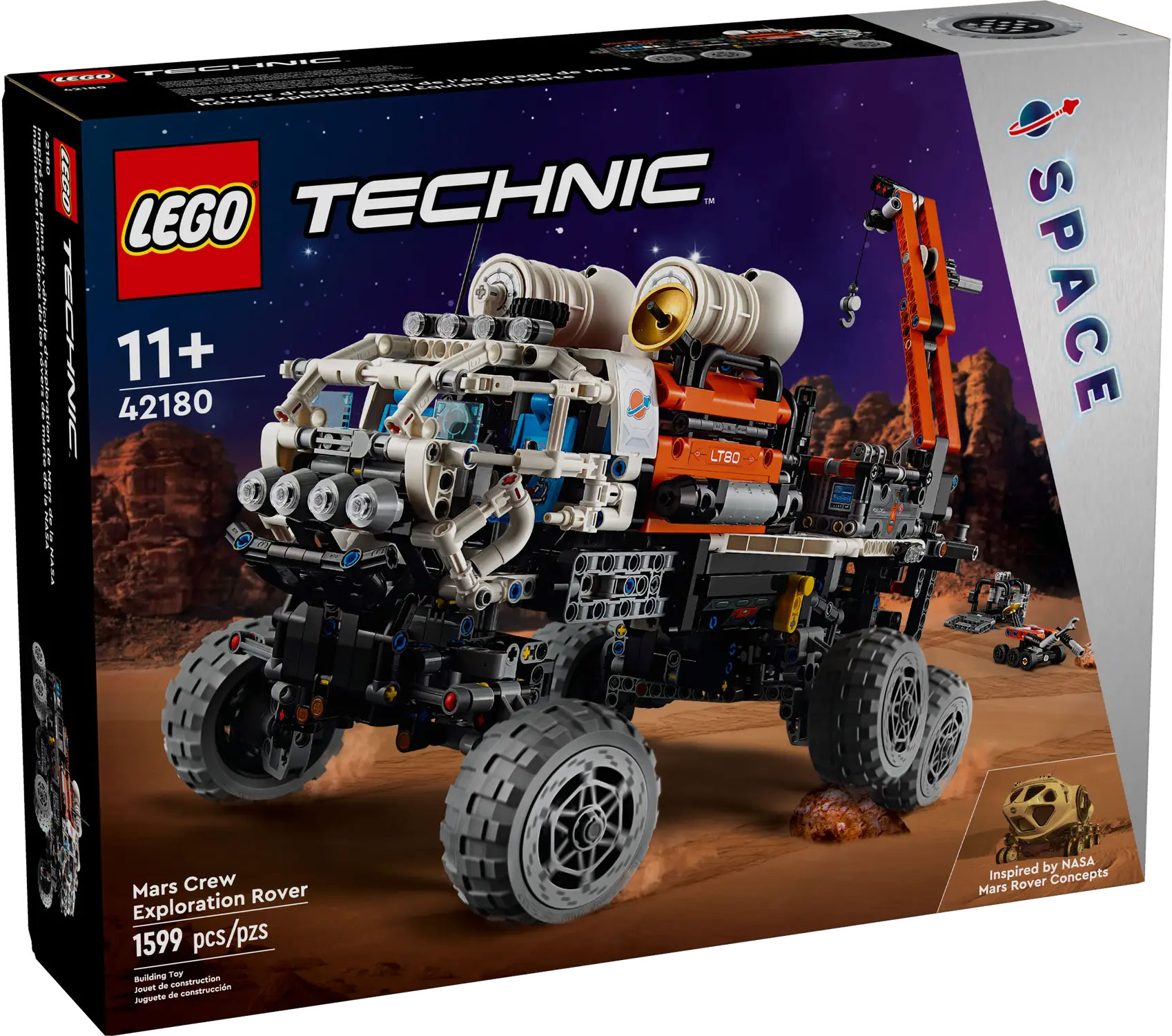 LEGO Technic 42180 pas cher, Rover d’exploration habité sur Mars