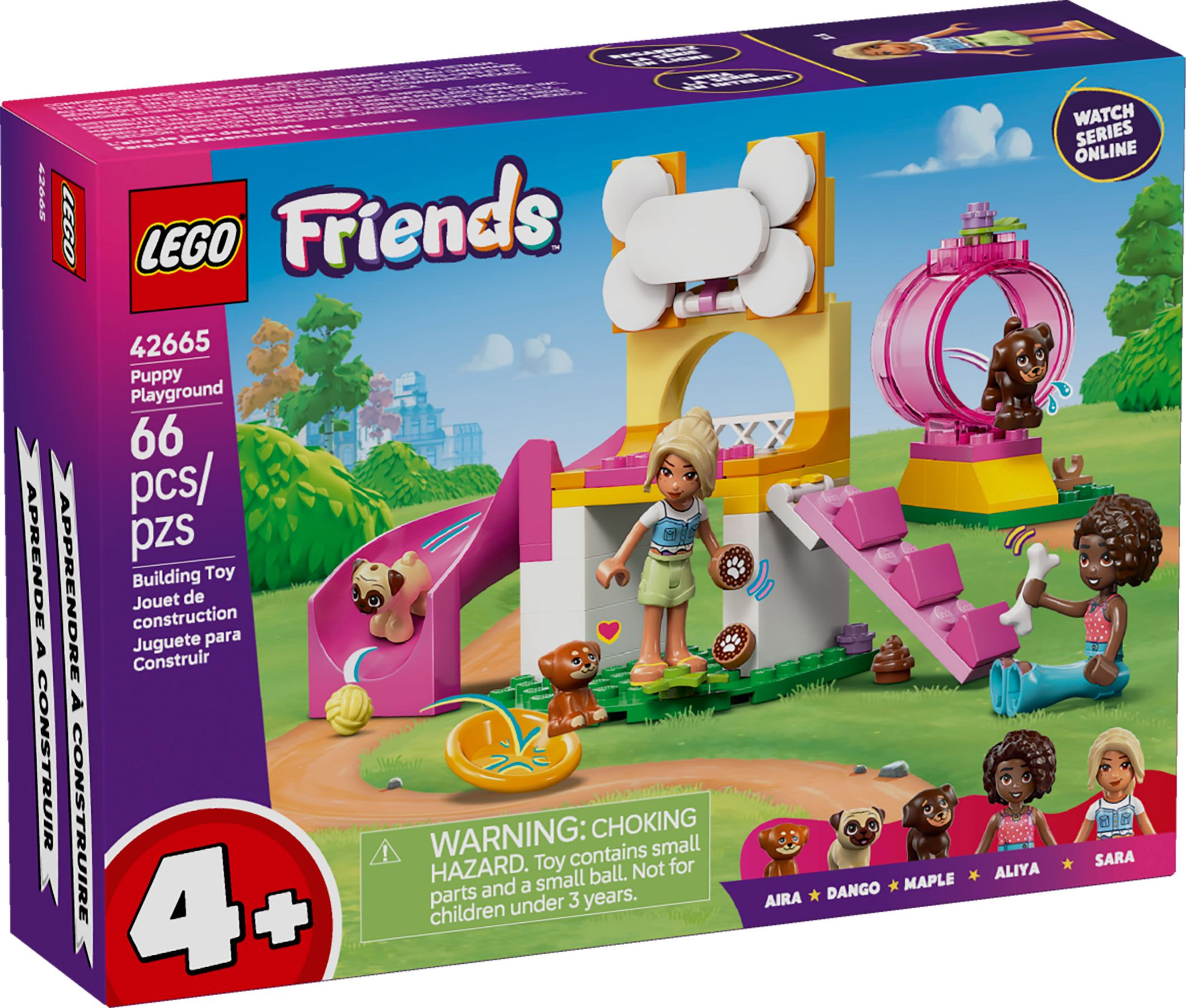 LEGO Friends 42665 pas cher, L’aire de jeux des chiots