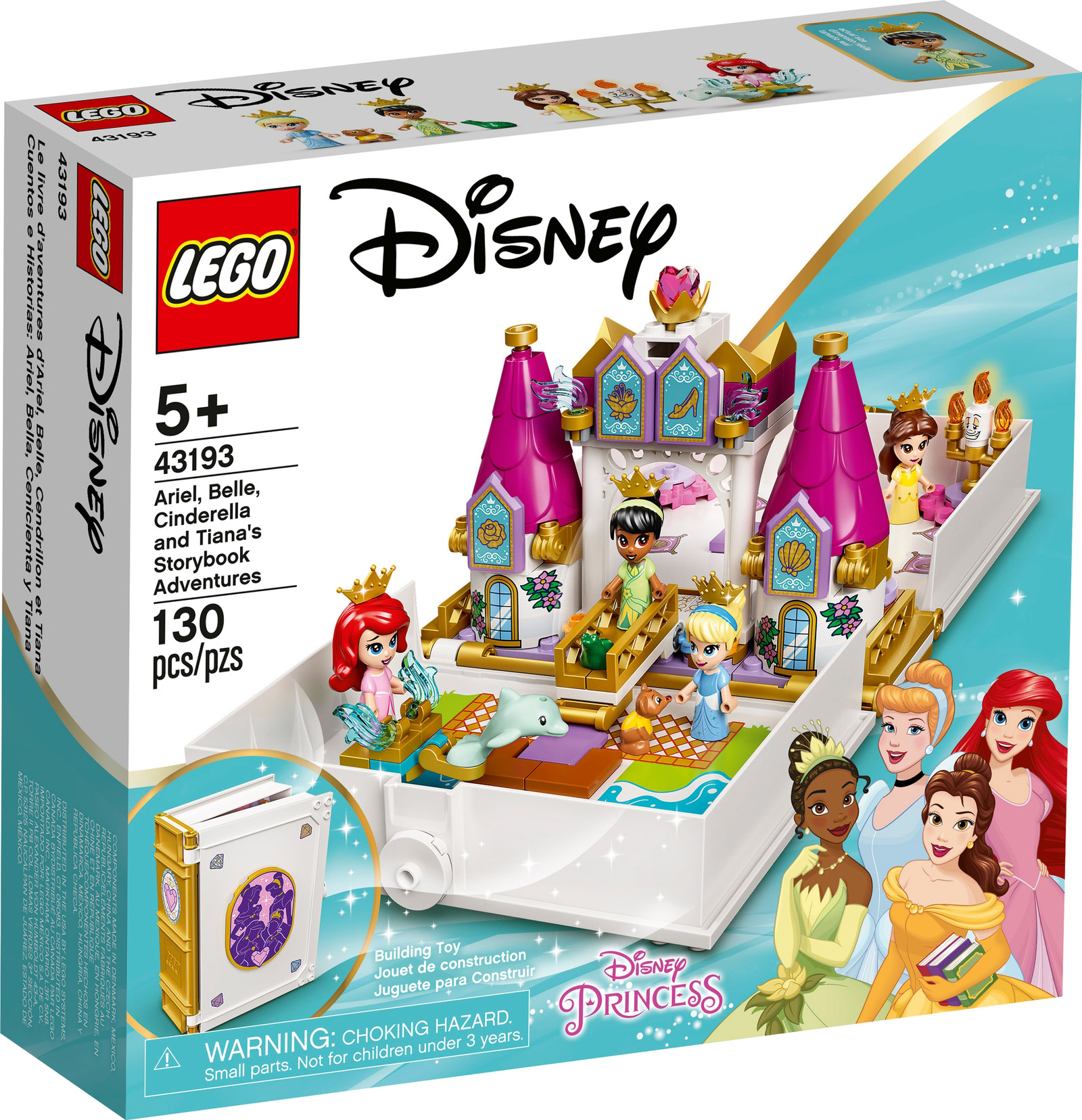 LEGO Disney 43193 pas cher, Les aventures d’Ariel, Belle, Cendrillon et ...