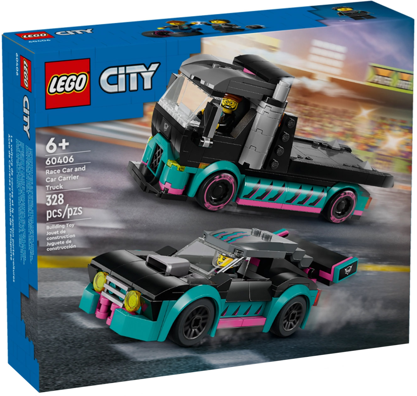 LEGO City 60406 pas cher, La voiture de course et le camion de ...