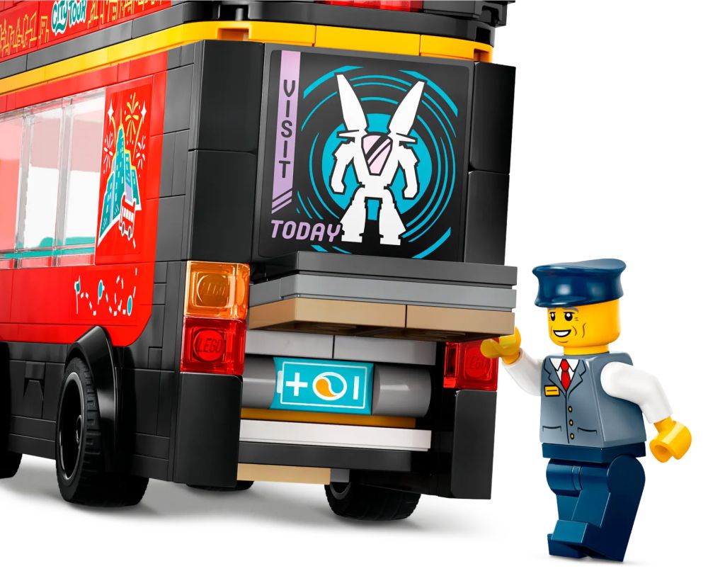 LEGO City 60407 pas cher, Le bus rouge à deux étages