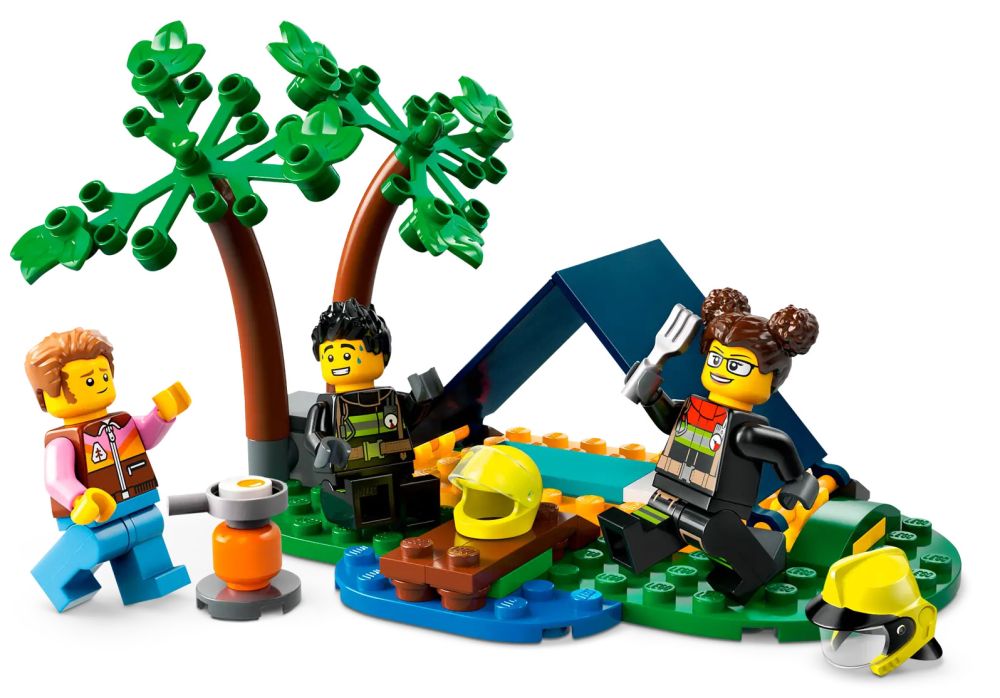 LEGO City 60412 pas cher, Le camion de pompiers 4x4 et le canot de ...