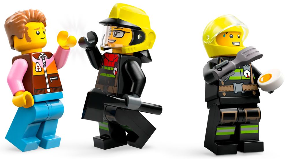 LEGO City 60412 pas cher, Le camion de pompiers 4x4 et le canot de ...