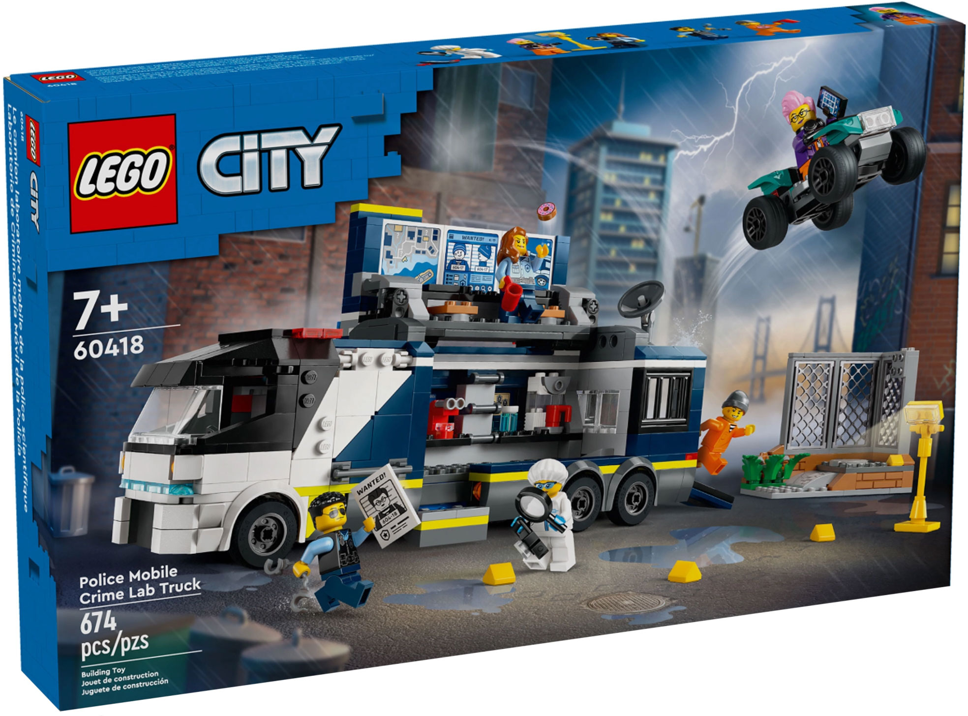 LEGO City 60418 pas cher, Le laboratoire de police scientifique mobile