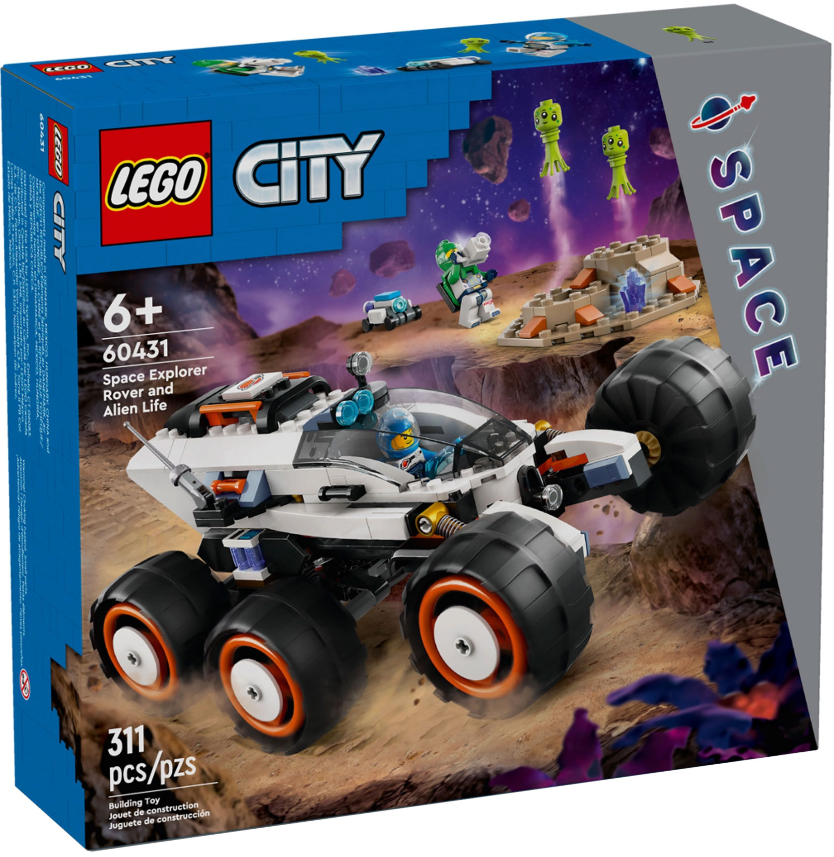 LEGO City 60431 pas cher, Le rover d’exploration spatiale et la vie ...