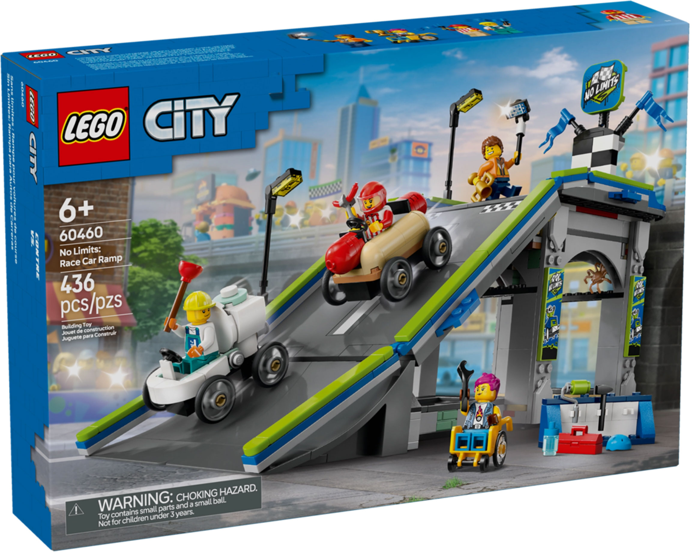 LEGO City 60460 pas cher, Zéro limite : rampe pour bolides de course
