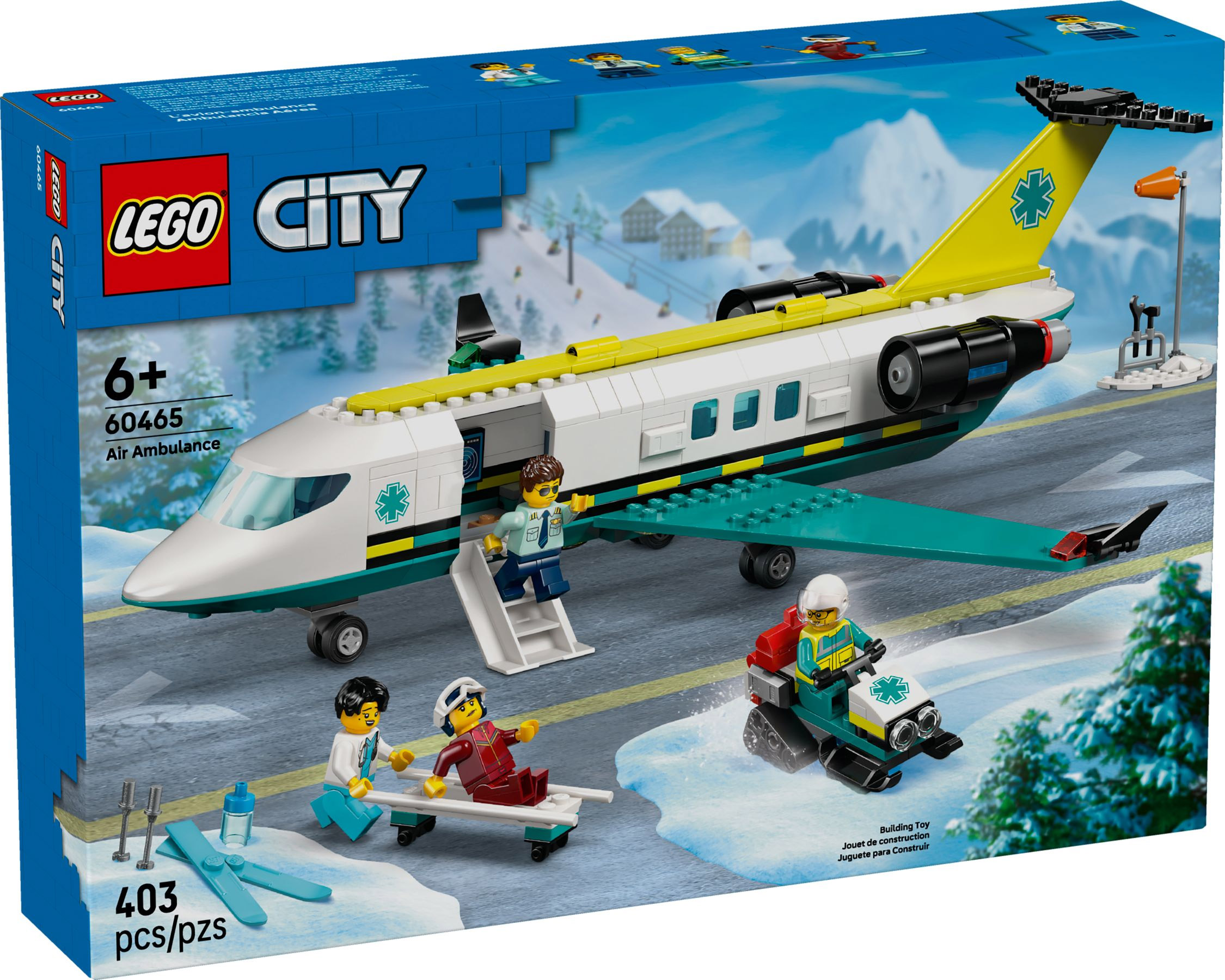 LEGO City 60465 pas cher, L’ambulance de secours aérienne