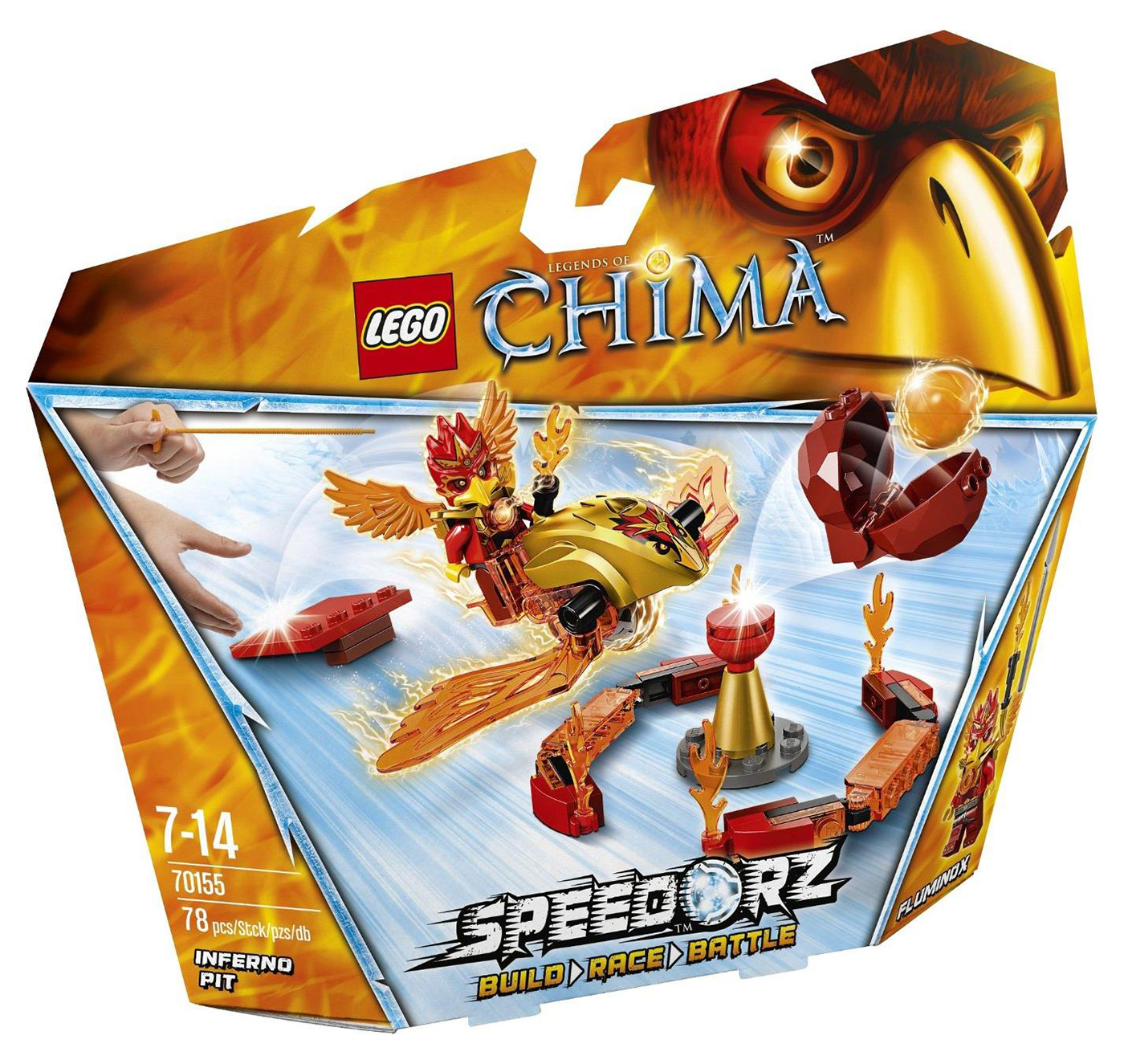 LEGO Chima 70155 pas cher, Fluminox - Challenge : La tour de Feu