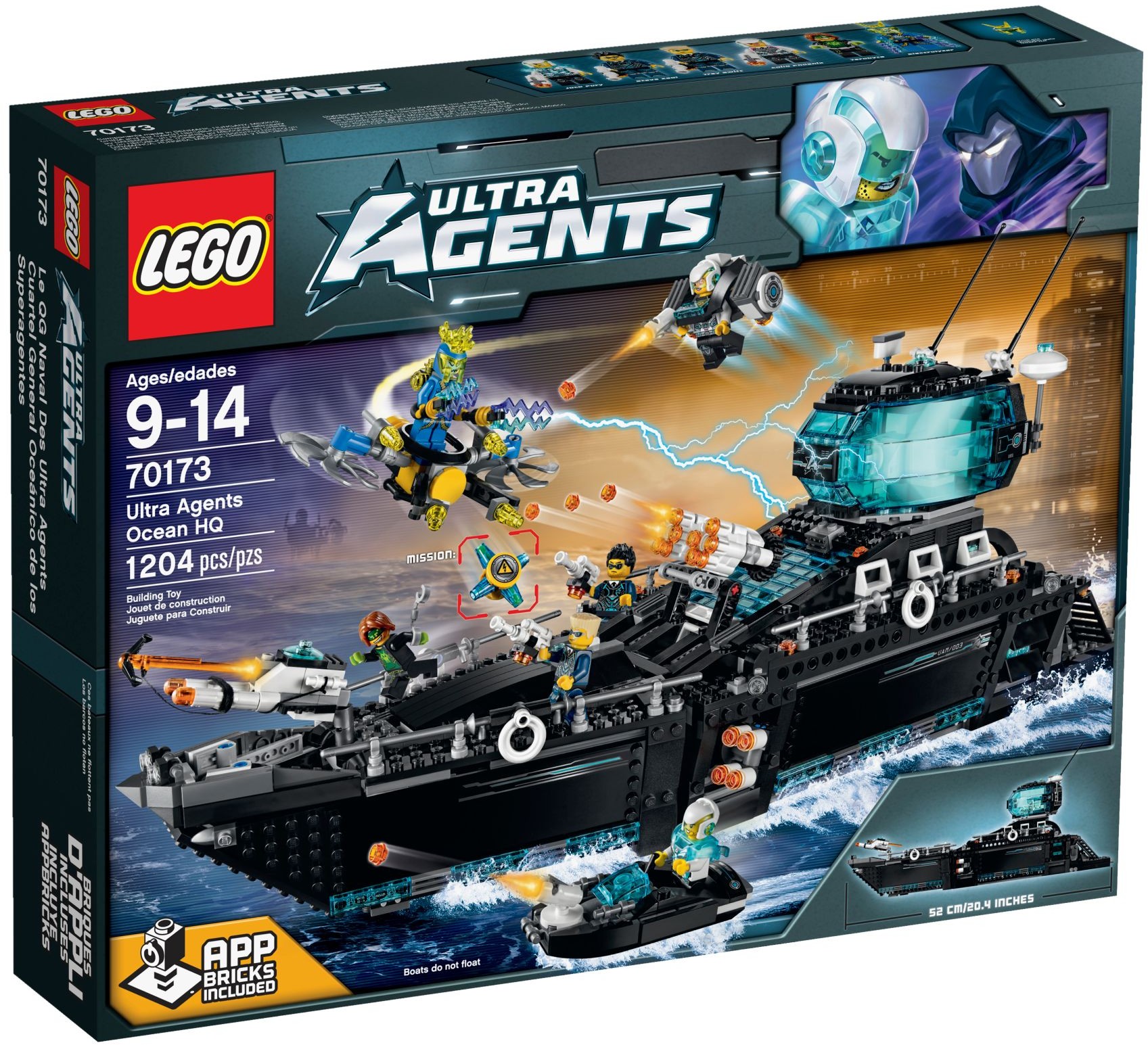 LEGO Ultra Agents 70173 pas cher, Le QG océanique des Ultra Agents