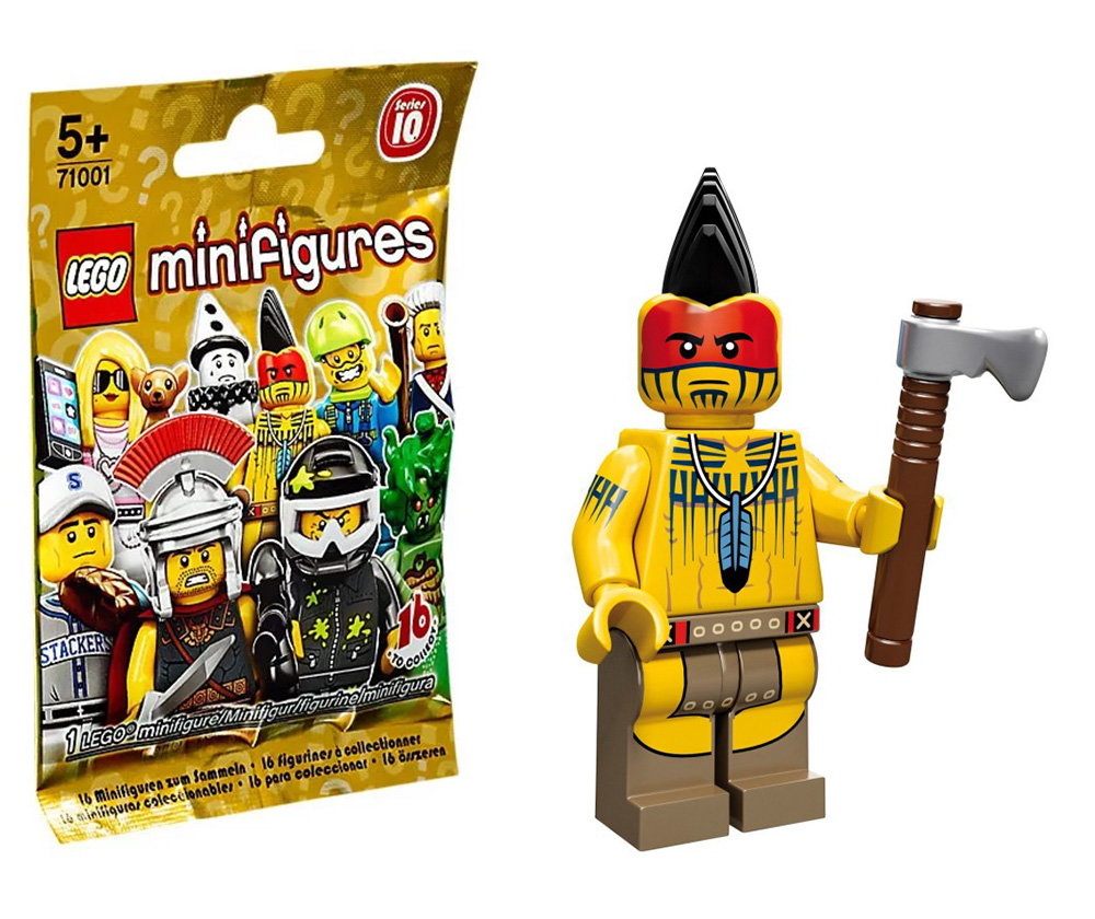 LEGO Minifigures 71001-05 pas cher, Série 10 - Le guerrier Tomahawk
