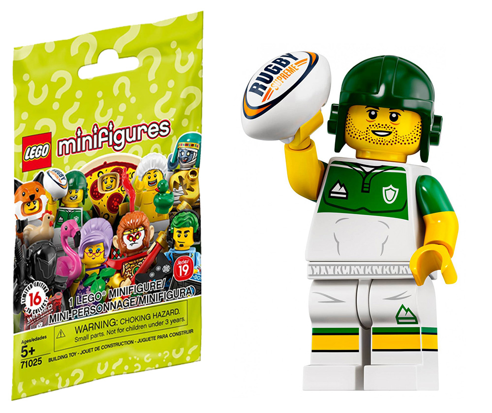 LEGO Minifigures 71025-13 pas cher, Série 19 - Le joueur de rugby