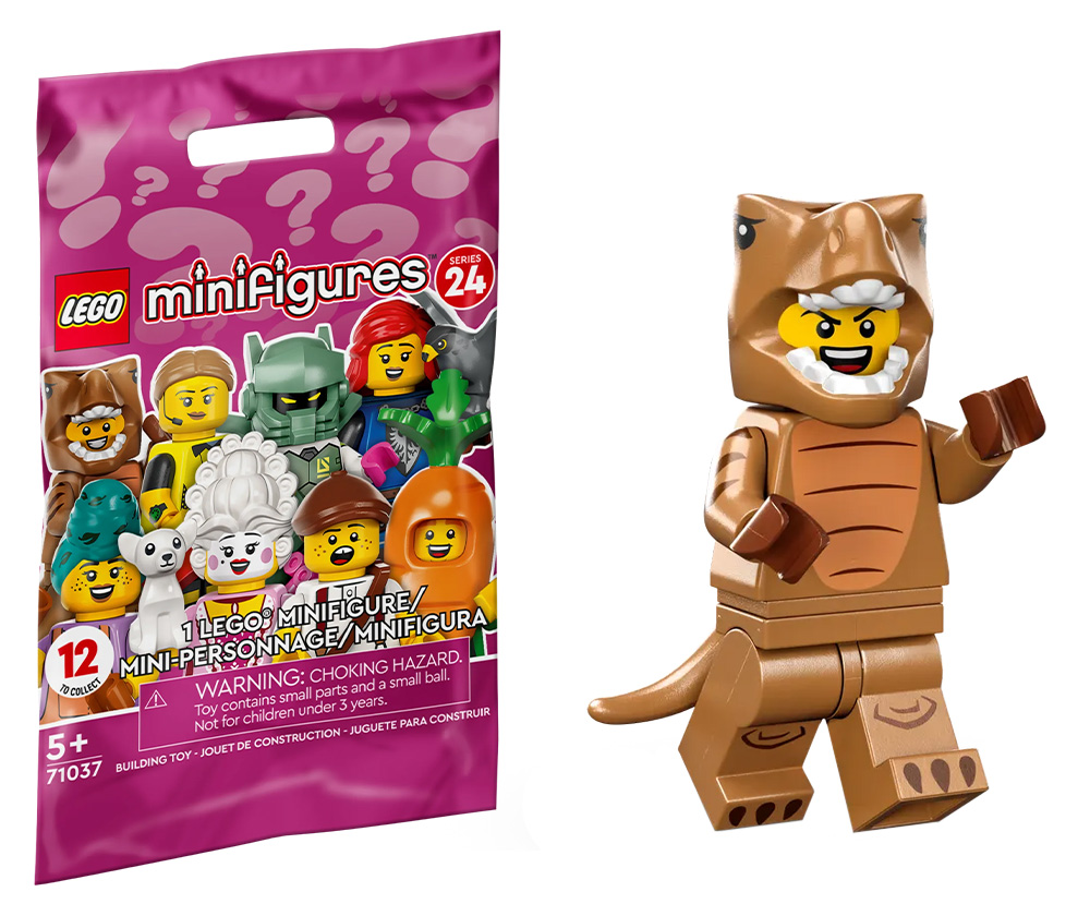 LEGO Minifigures 71037-06 pas cher, Série 24 - Le fan en costume de T-Rex