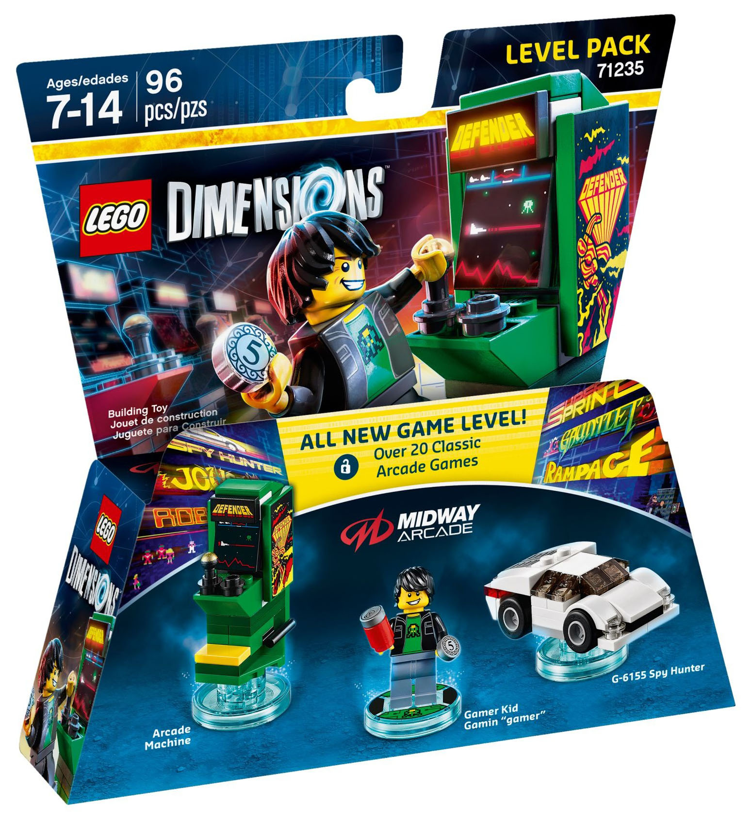 LEGO Dimensions 71235 pas cher, Pack Aventure : Midway Arcade