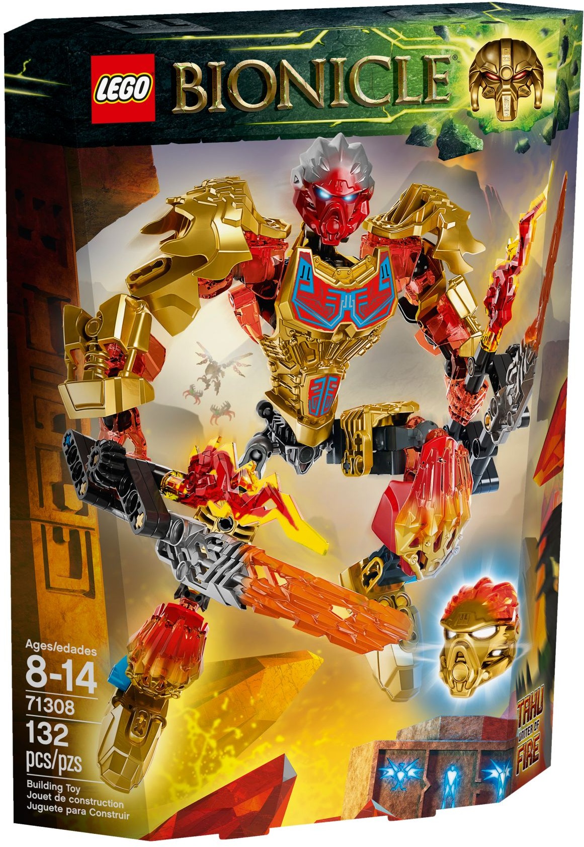 LEGO Bionicle 71308 pas cher, Tahu - Unificateur du Feu