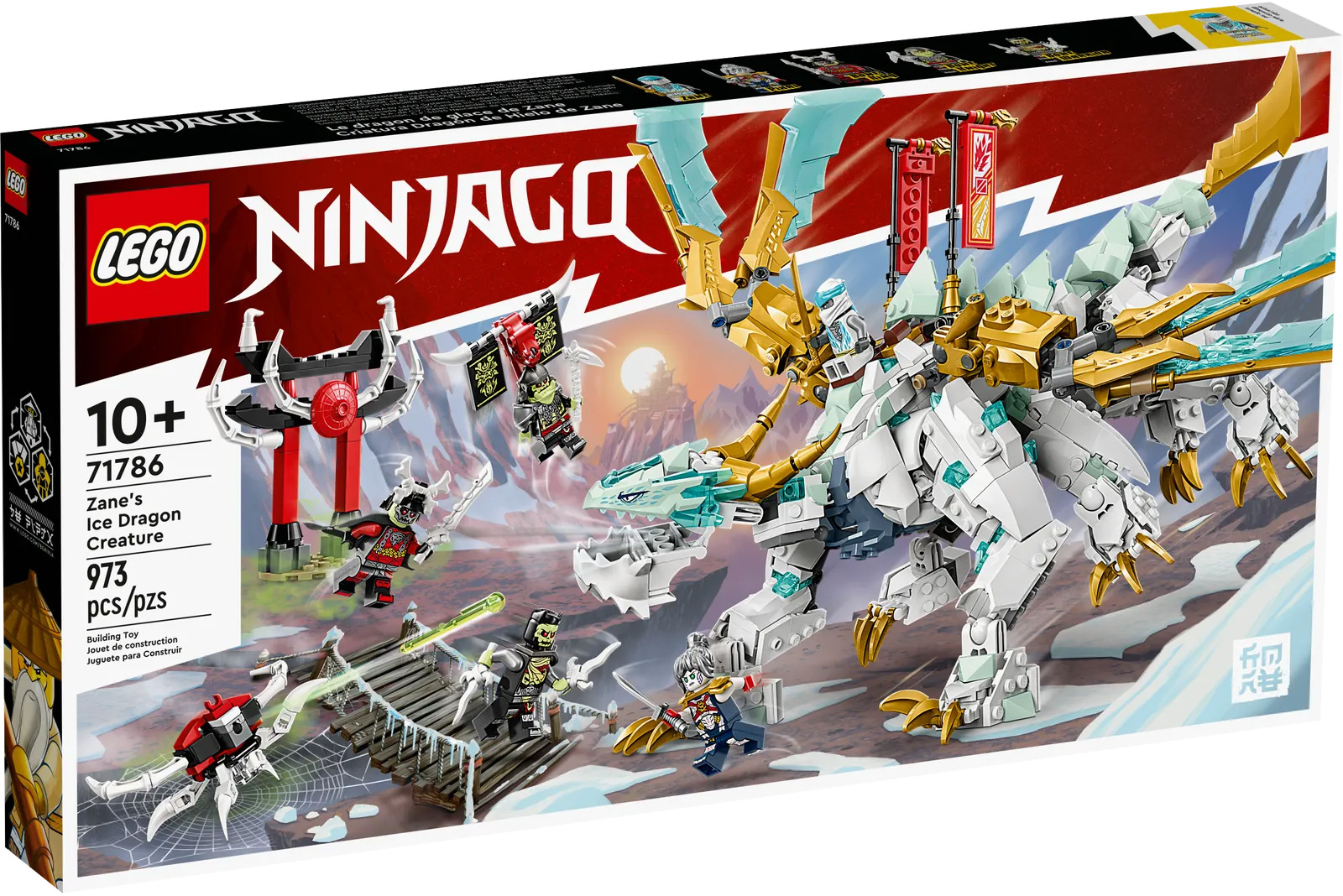 LEGO Ninjago 71786 pas cher, La créature Dragon de glace de Zane