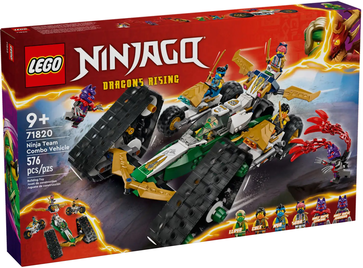 LEGO Ninjago 71820 pas cher, Le véhicule combiné de l’équipe des ninjas