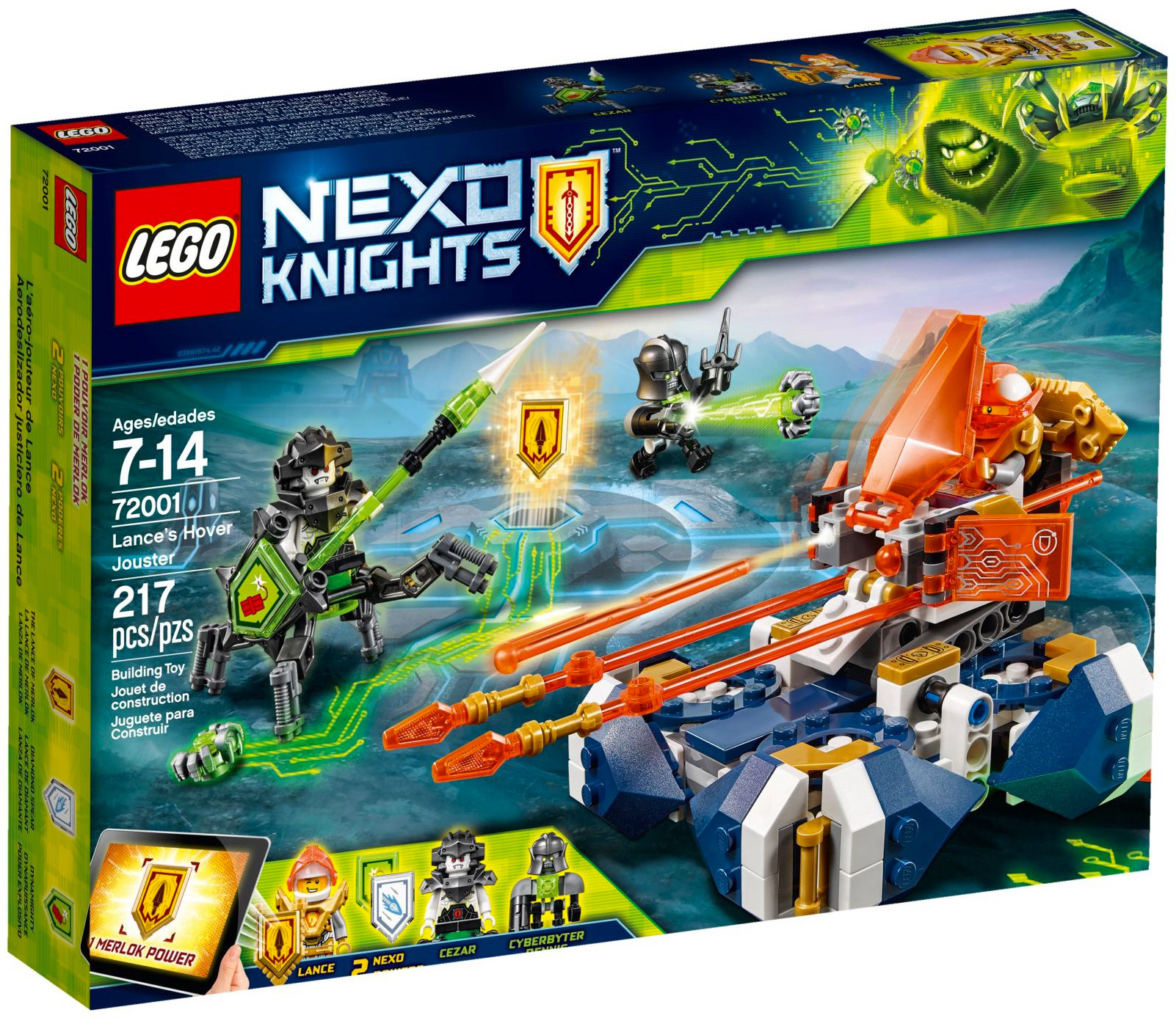LEGO Nexo Knights 72001 pas cher, L'aérotireur de Lance