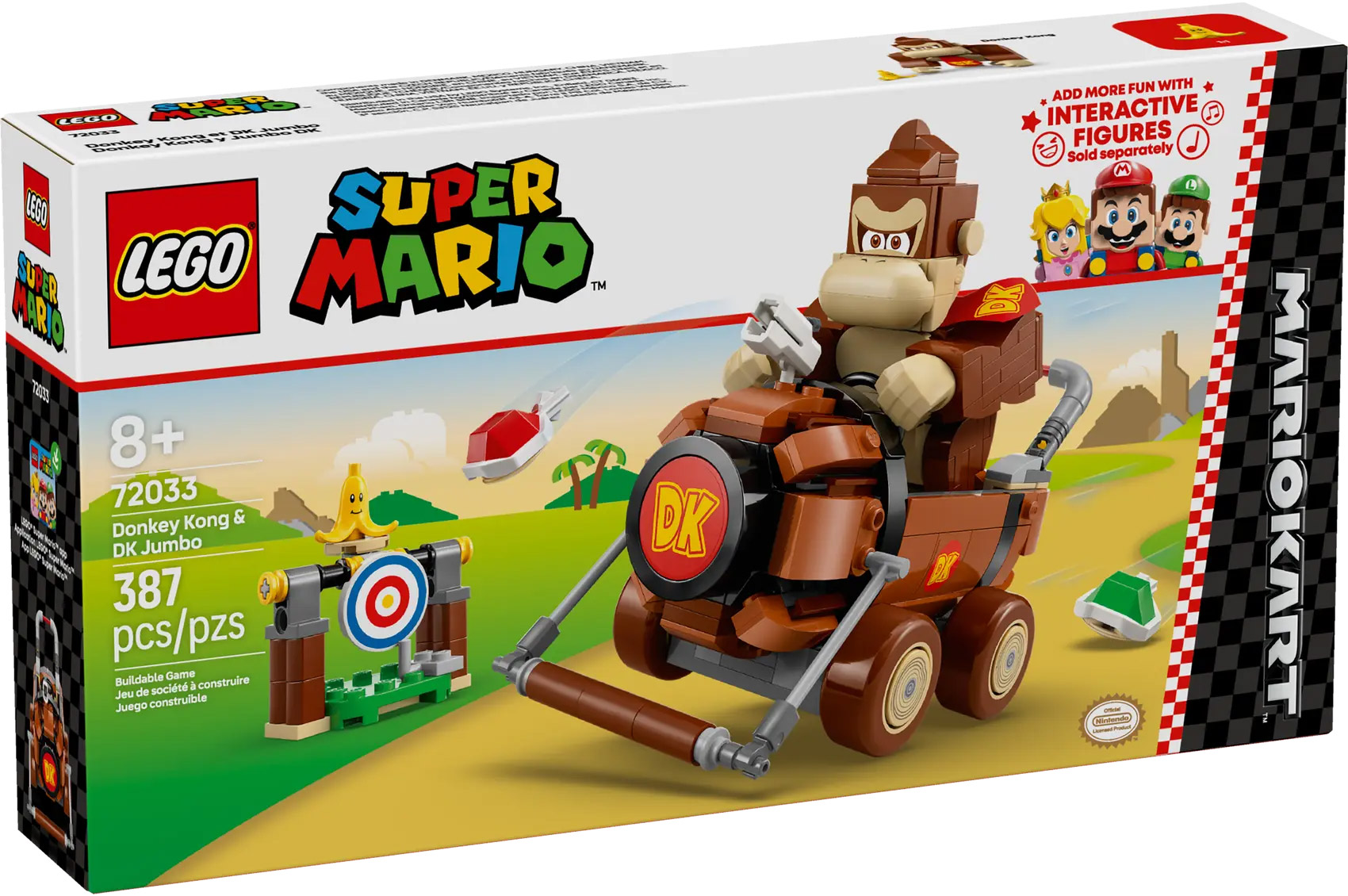 LEGO Super Mario 72033 pas cher, Mario Kart – Donkey Kong et DK Jumbo