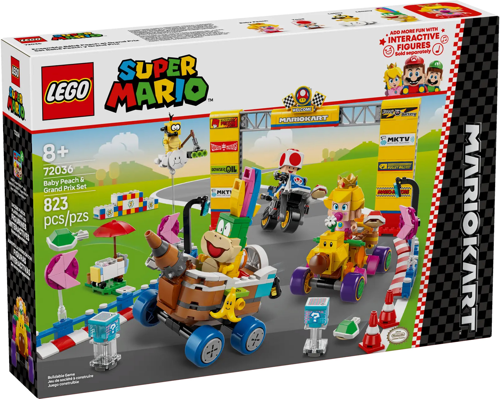 LEGO Super Mario 72036 pas cher, Mario Kart – Bébé Peach et ensemble de ...