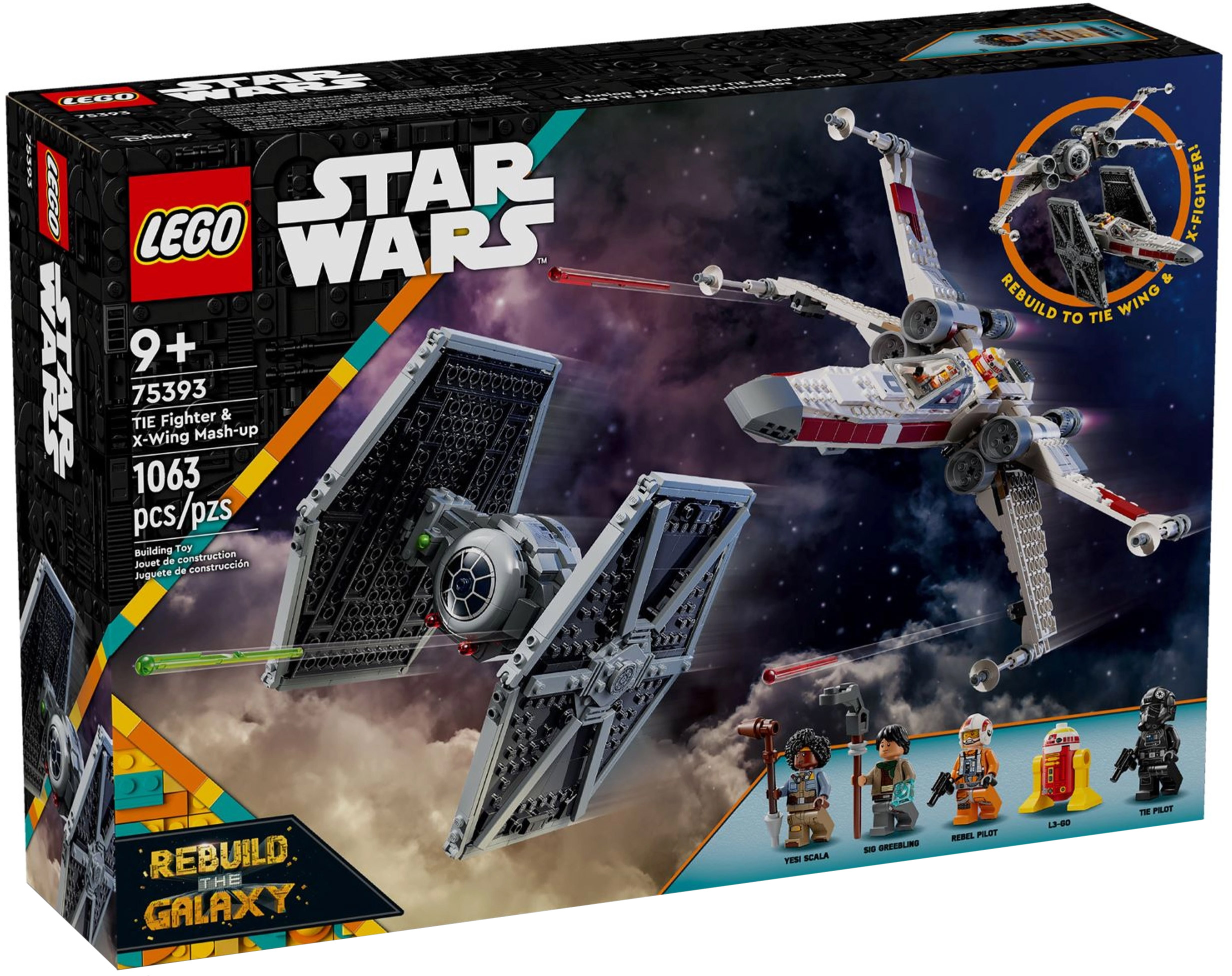 LEGO Star Wars 75393 pas cher, TIE Fighter et X-Wing à combiner