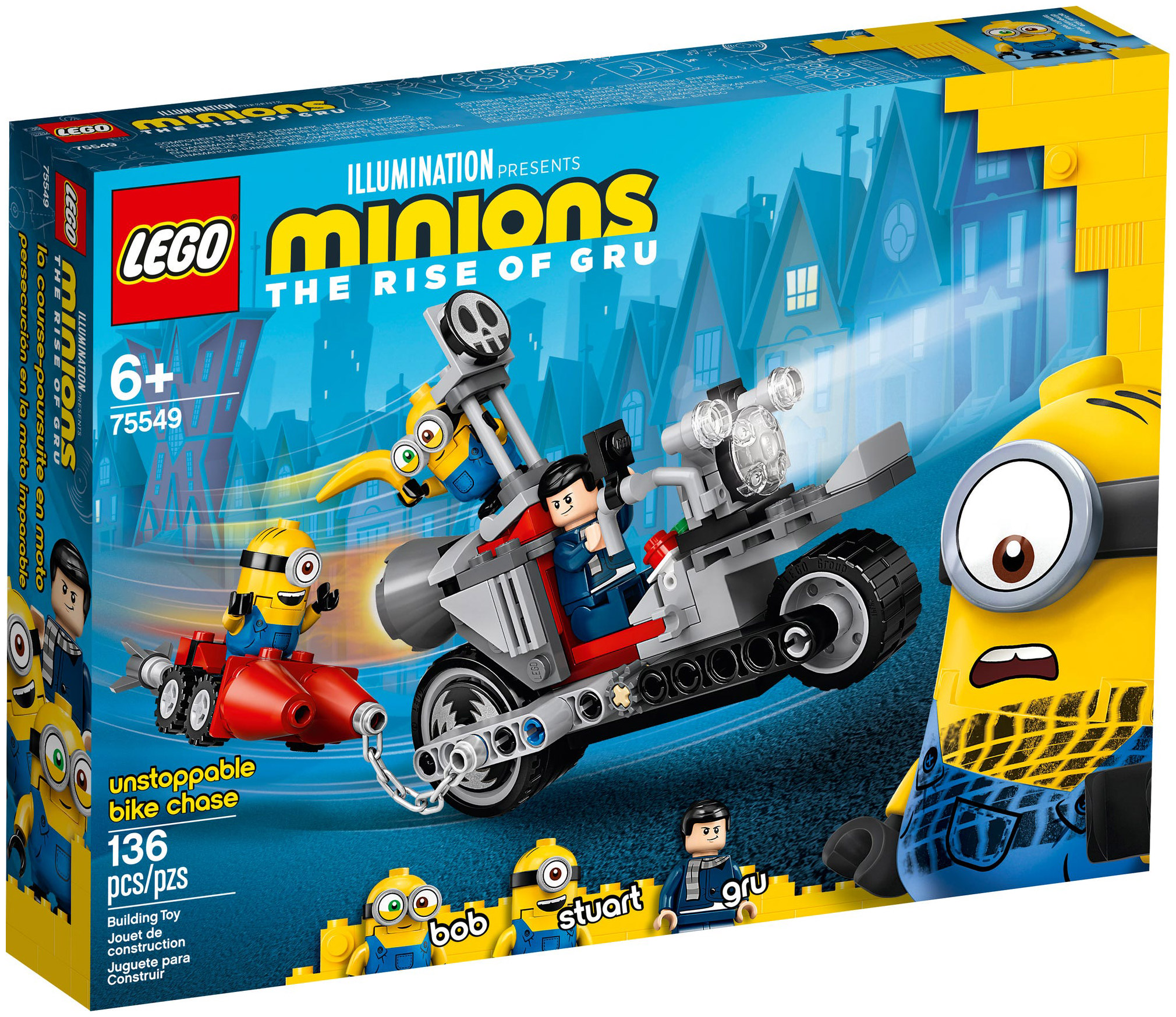 LEGO Minions 75549 pas cher, La course-poursuite en moto