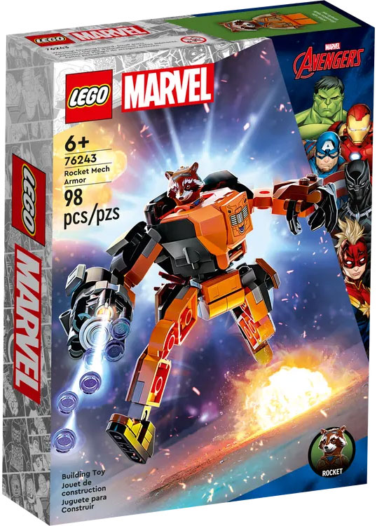 LEGO Marvel 76243 pas cher, L’armure robot de Rocket